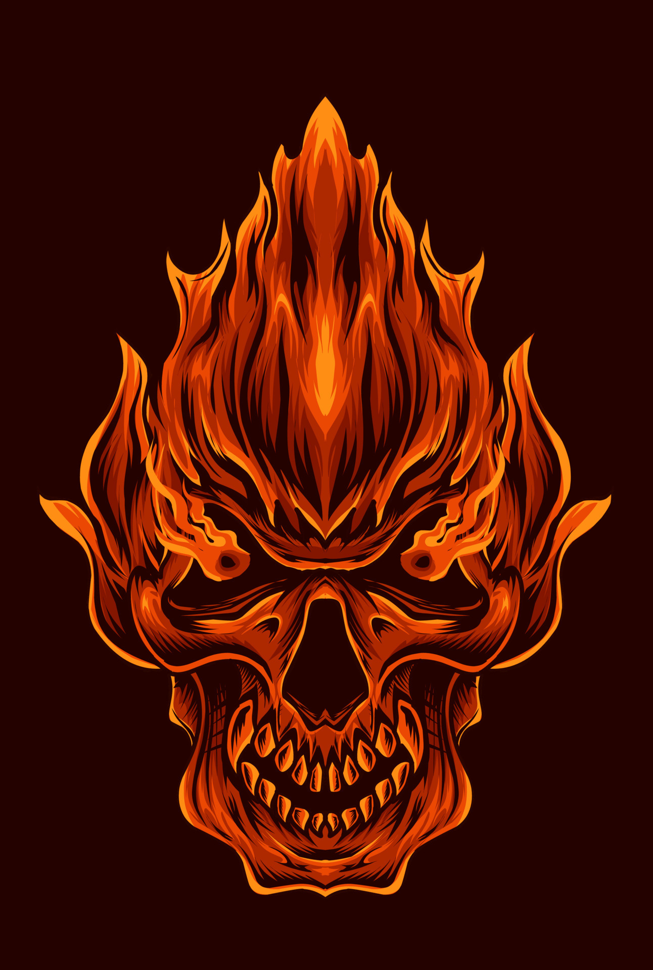 illustration vector burn skull fire 4782370 Vector Art at Vecteezy