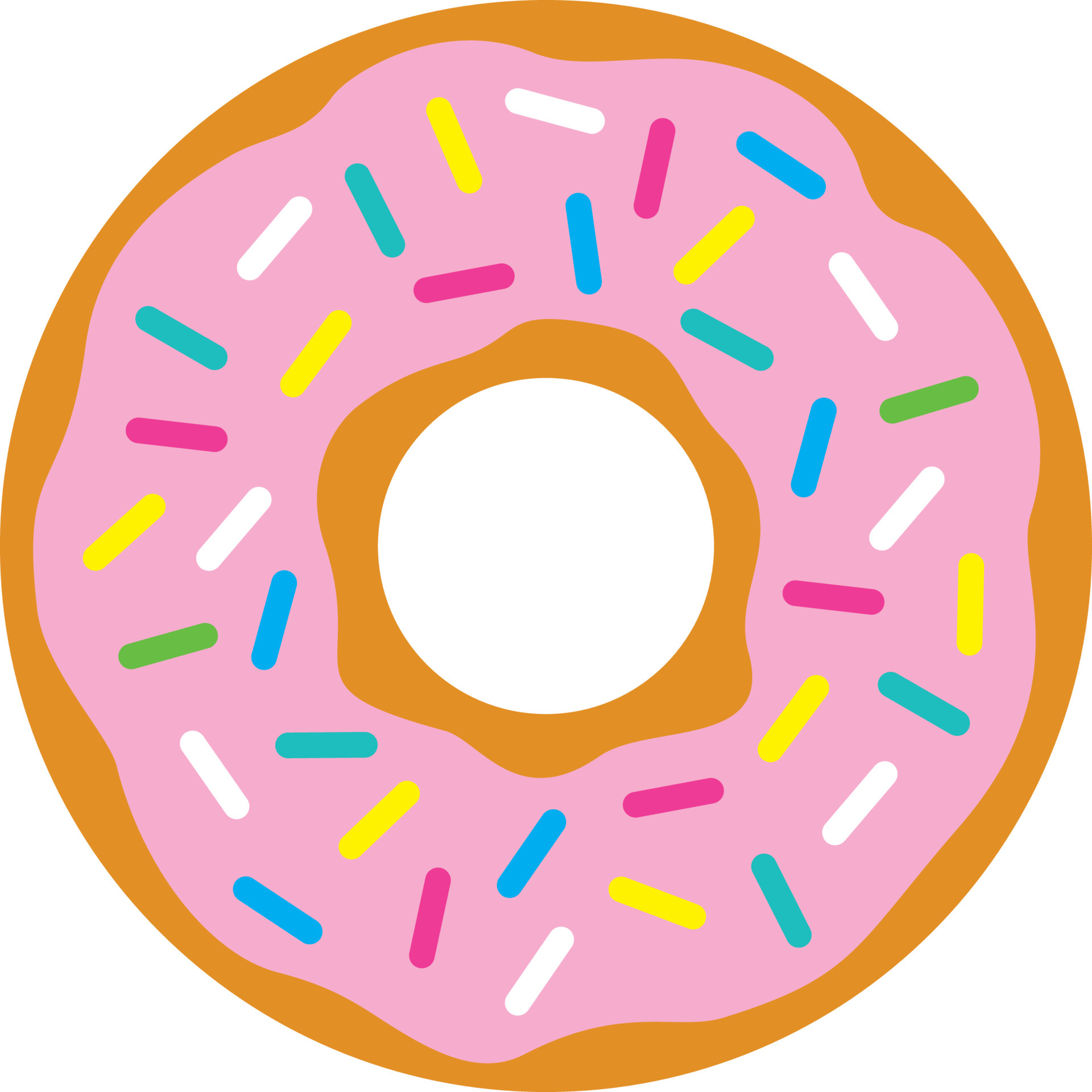 Donut with pink glaze 4785455 Vector Art at Vecteezy Donut with pink glaze 4785455 Vector Art at Vecteezy