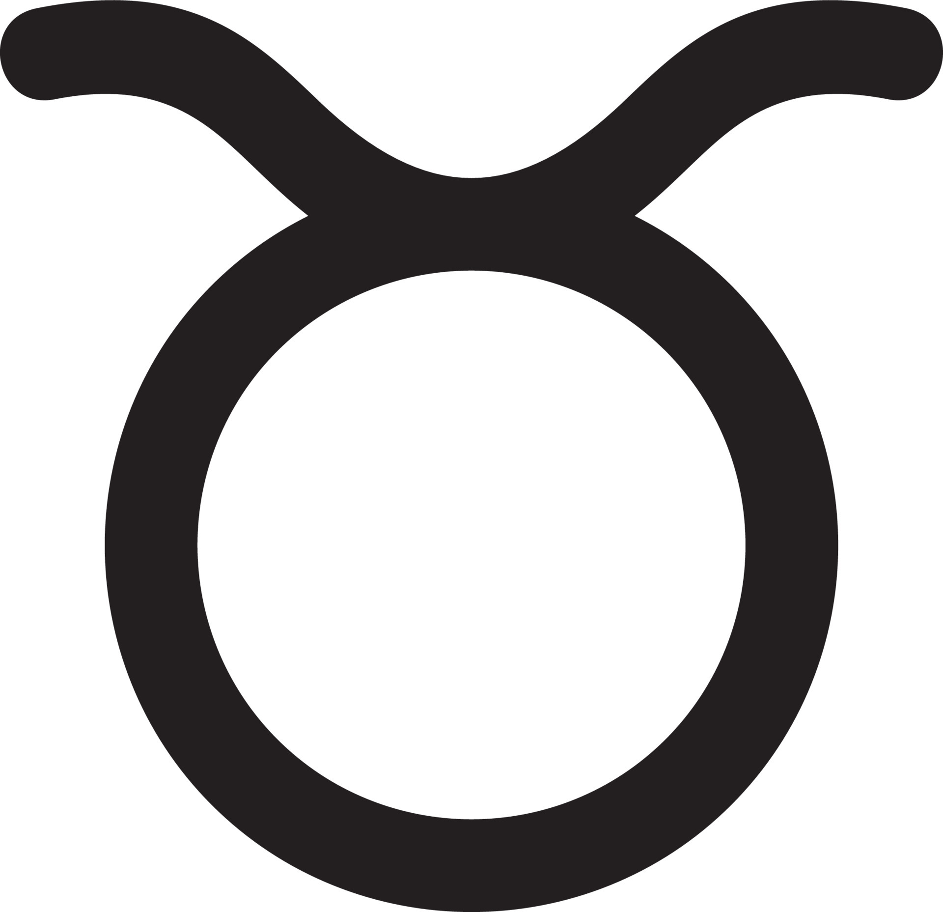Taurus Zodiac Sign Symbol Simple 4785559 Vector Art At Vecteezy