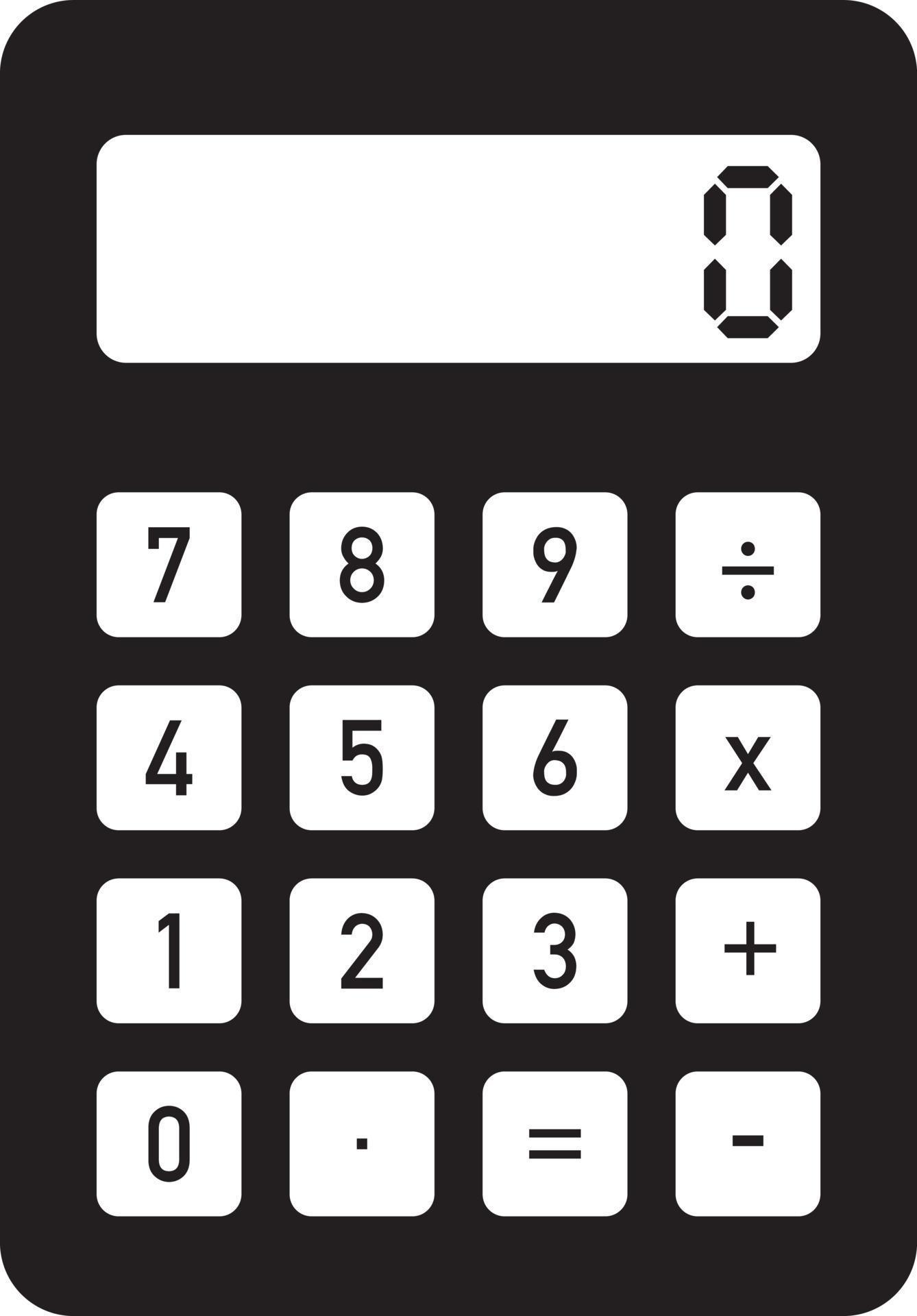 Simple Calculator vector 4791145 Vector Art at Vecteezy