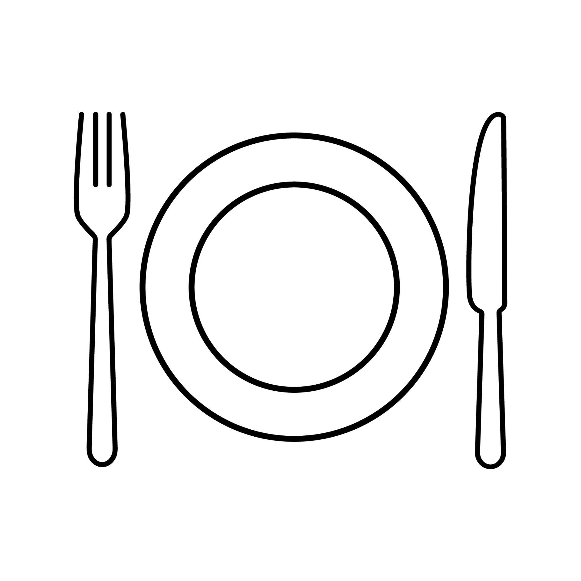 Plate, fork and knife Icon 4791679 Vector Art at Vecteezy Plate, fork and knife Icon 4791679 Vector Art at Vecteezy