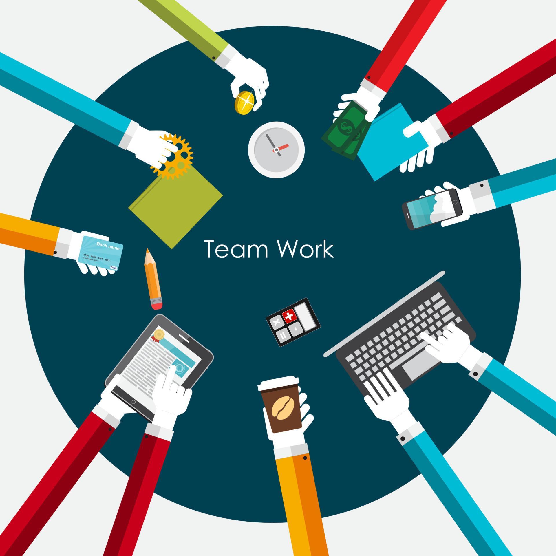 Team Work Flat Concept Vector Illustration 4798492 Vector Art at Vecteezy