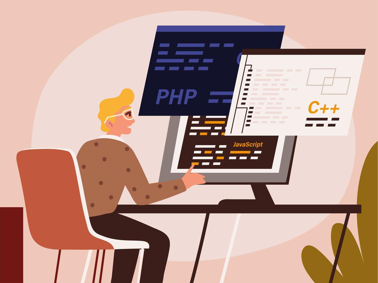 professional development programmer 4800226 Vector Art at Vecteezy