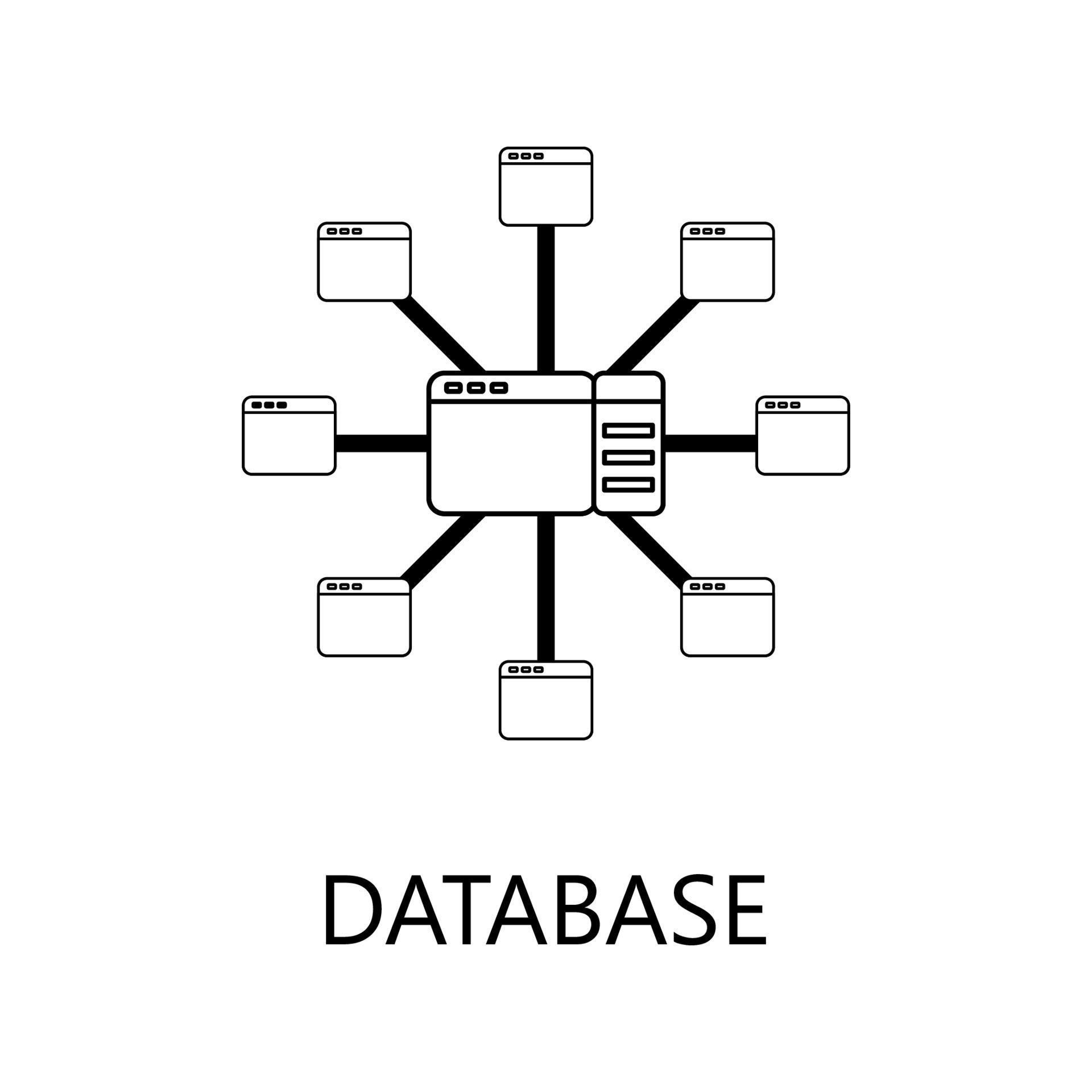 Database icon. Trendy flat vector Database icon on white background ...