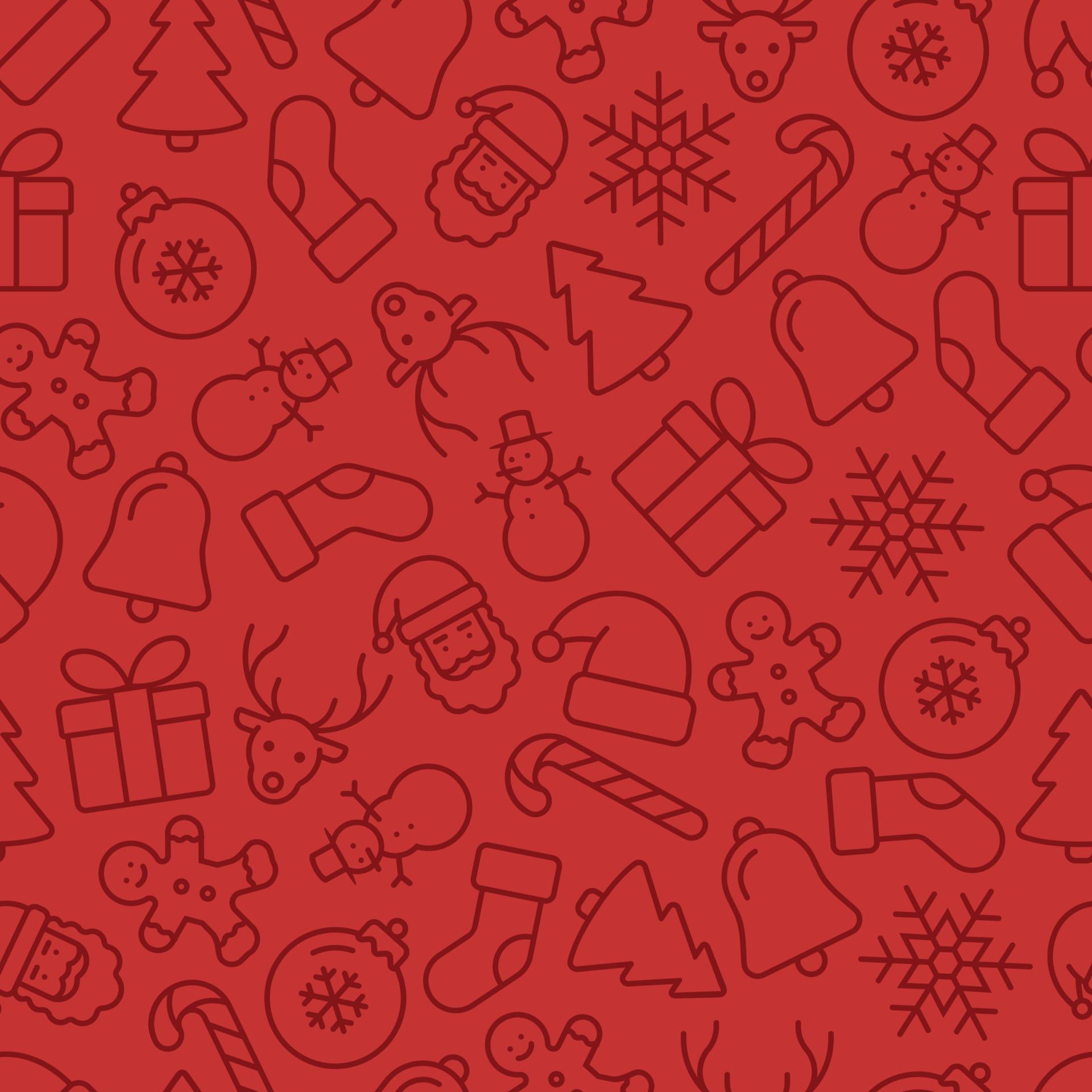 Subtle red on red seamless repeatable Christmas pattern 4805092 Vector ...