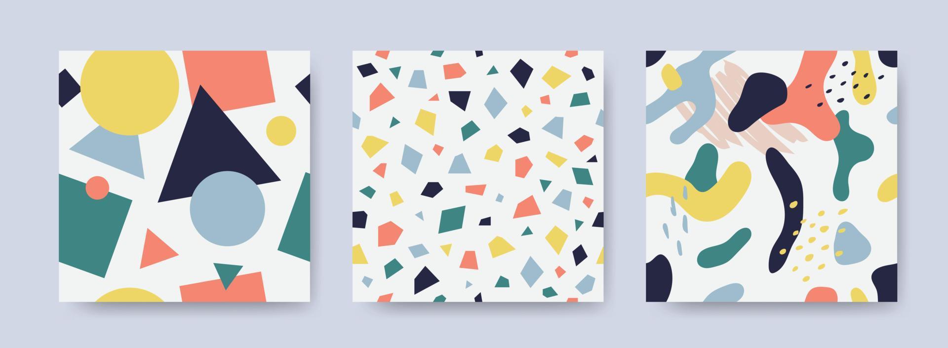 Set of abstract color free from seamless vector pattern 4806903 Vector ...