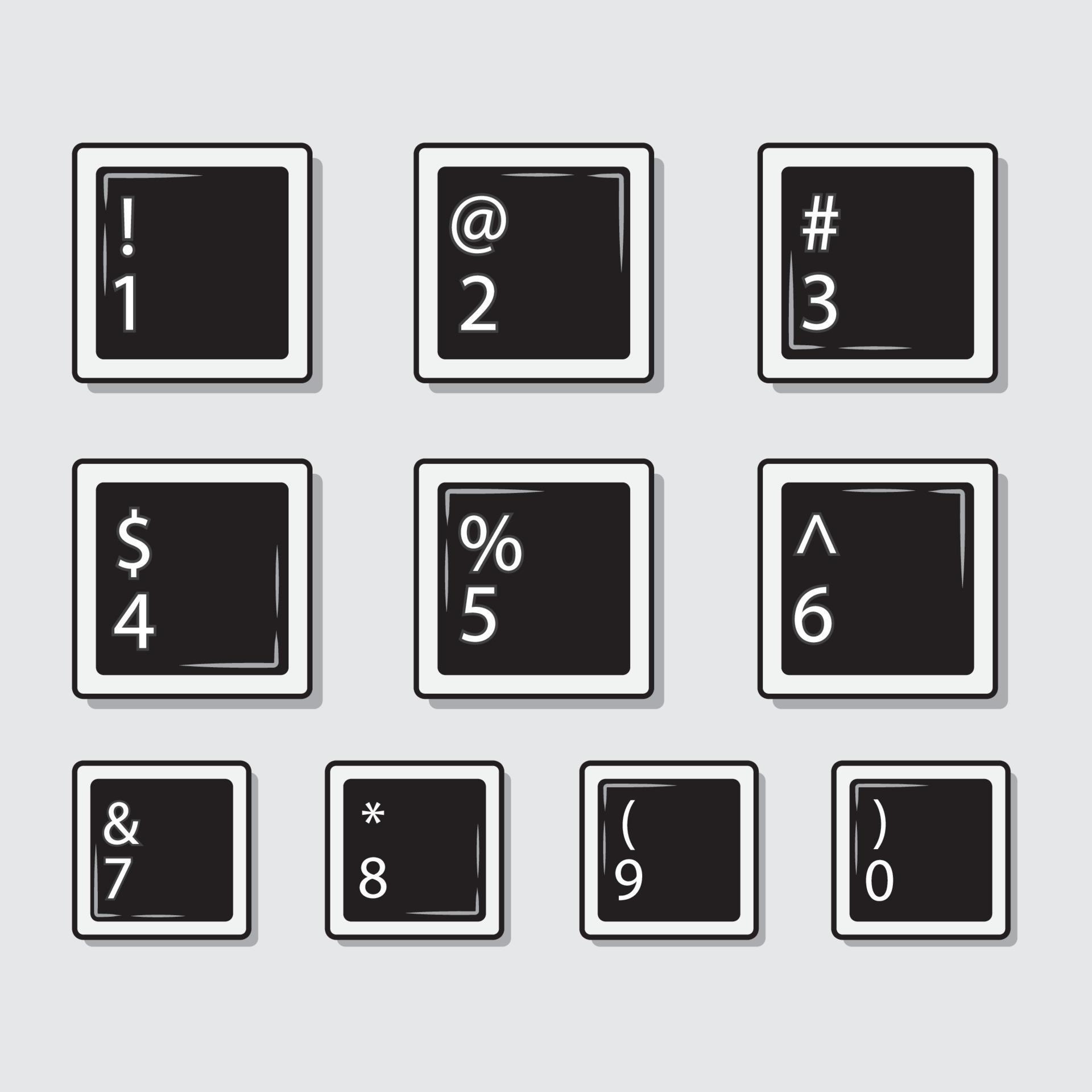 Keyboard key number vector illustration 4814139 Vector Art at Vecteezy
