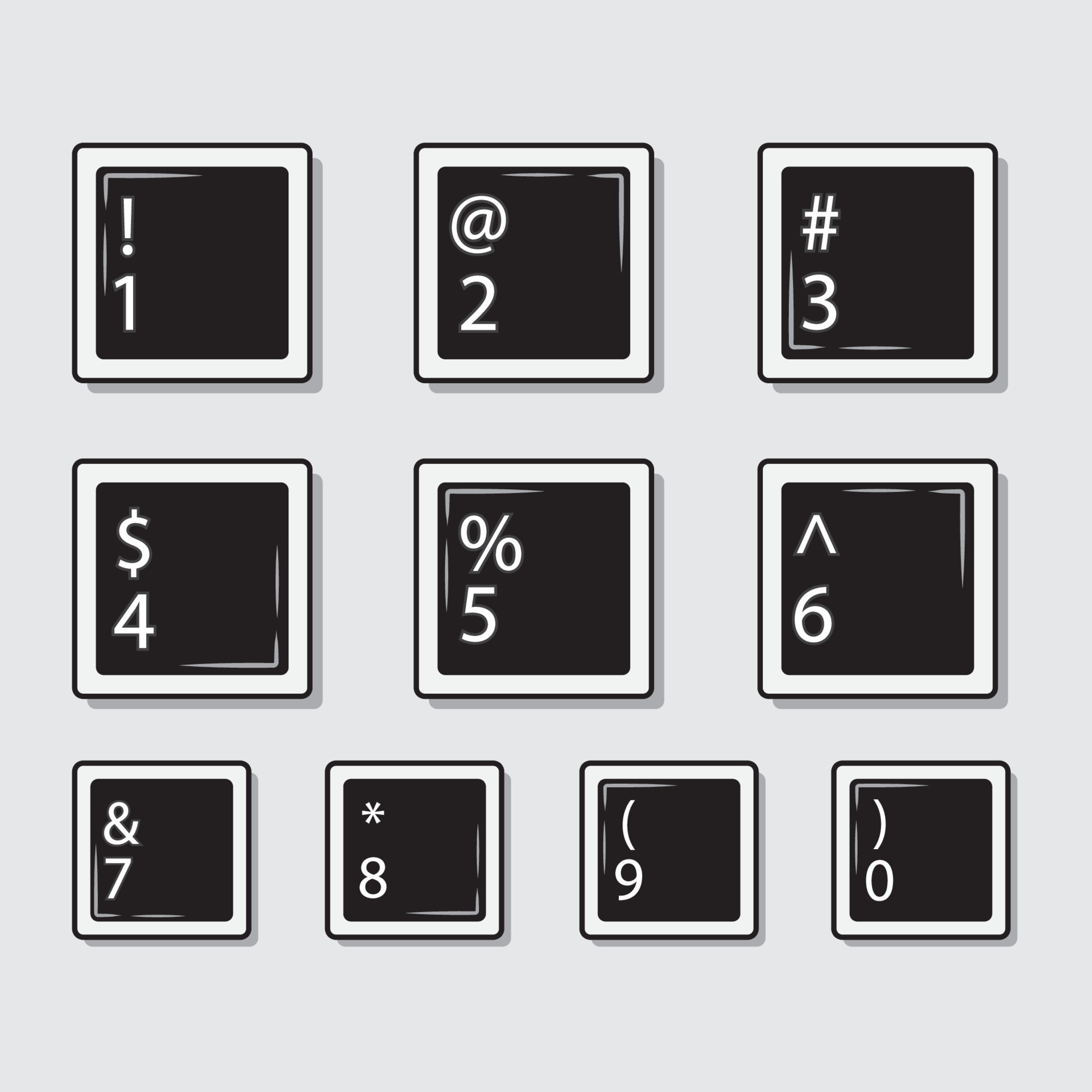 Keyboard Key Number Vector Illustration 4814139 Vector Art At Vecteezy