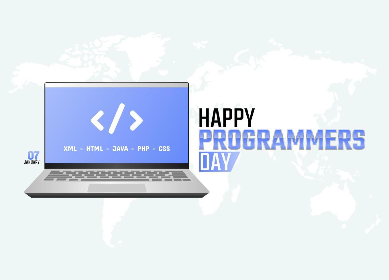 Gráfico Vectorial De Feliz Día De Los Programadores Bueno Para La Feliz Celebración Del Día De