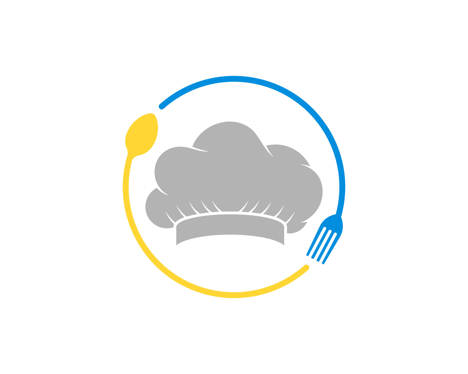 Circular spoon and fork with chef hat inside 4820748 Vector Art at Vecteezy Circular spoon and fork with chef hat inside 4820748 Vector Art at Vecteezy