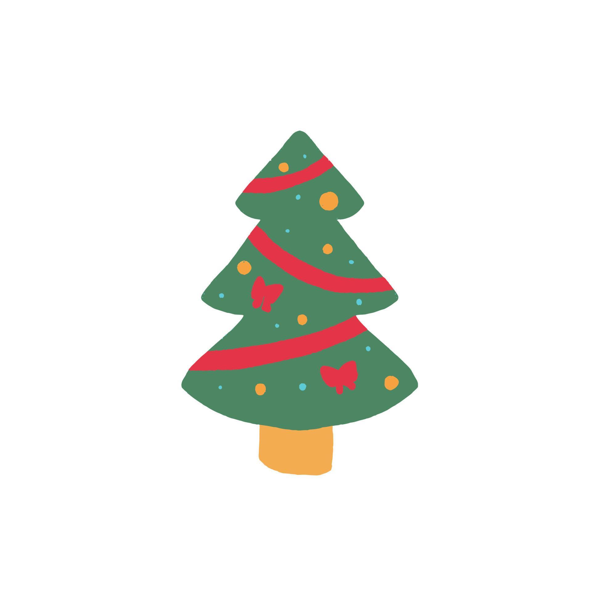 Isolated hand drawn Christmas tree icon 4821005 Vector Art at Vecteezy