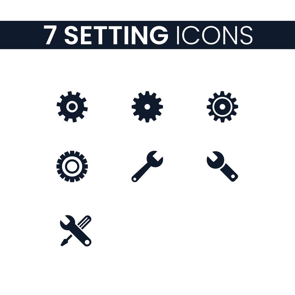 7 Setting Icons Set. Settings Icons Pack. Collection of Icons. 4822296 ...
