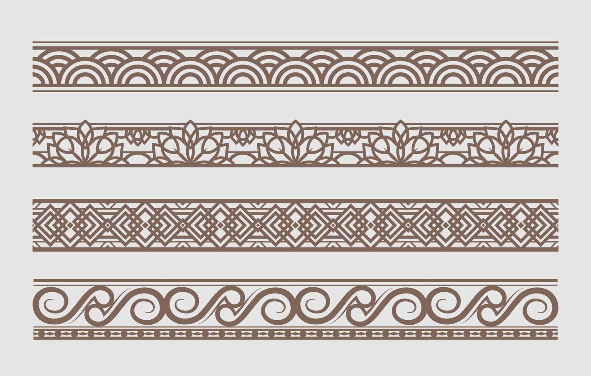 set of ornamental border vector illustration 4822317 Vector Art at Vecteezy
