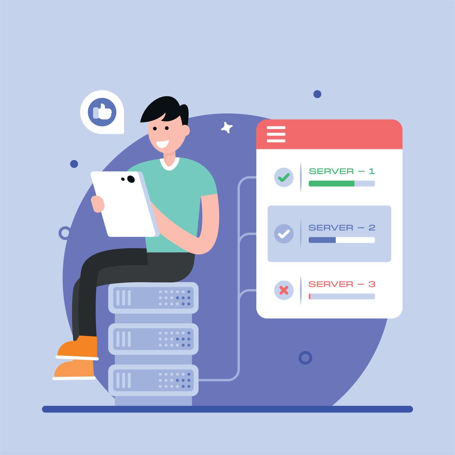 Database Service and Management 4824861 Vector Art at Vecteezy