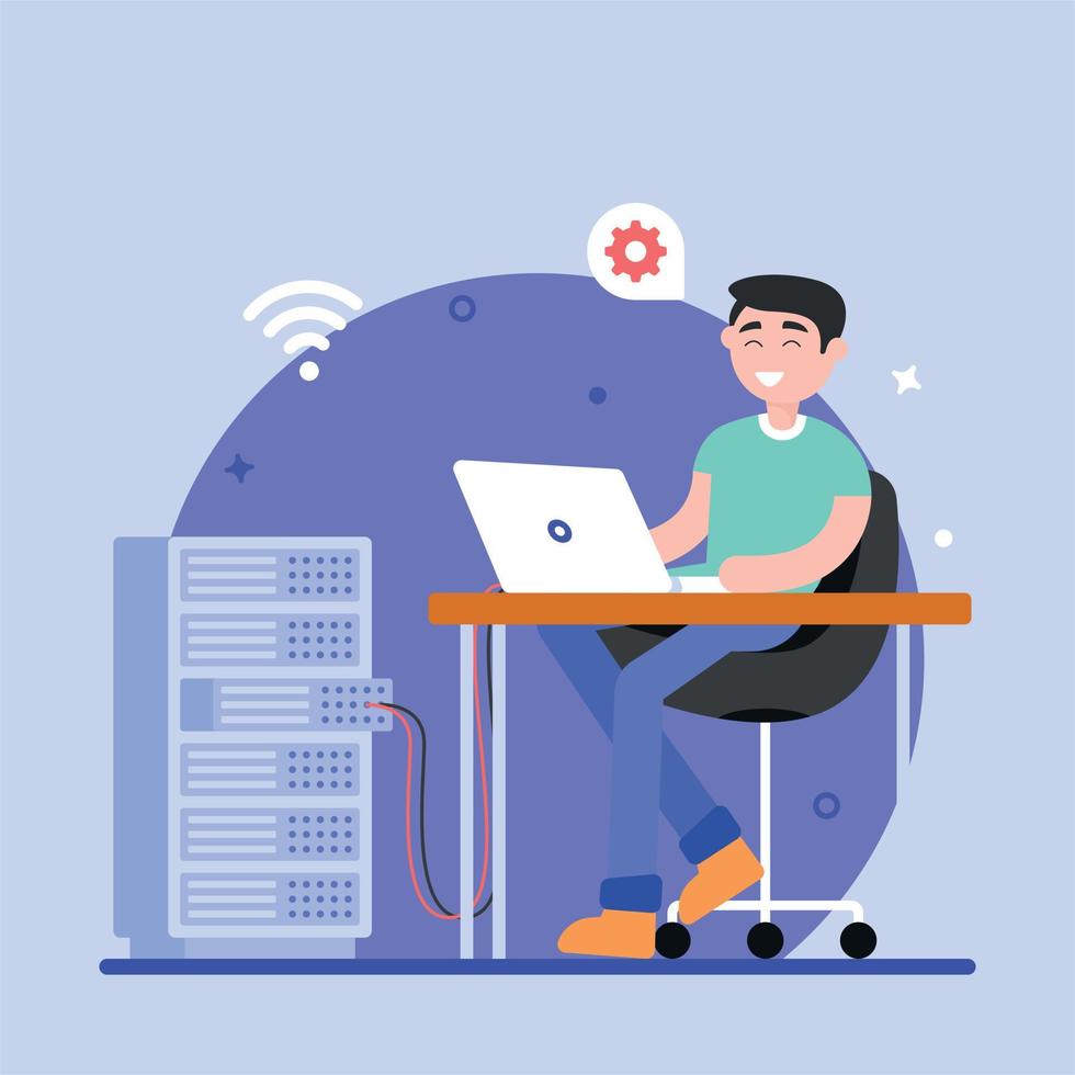 Database Service and Management 4824862 Vector Art at Vecteezy