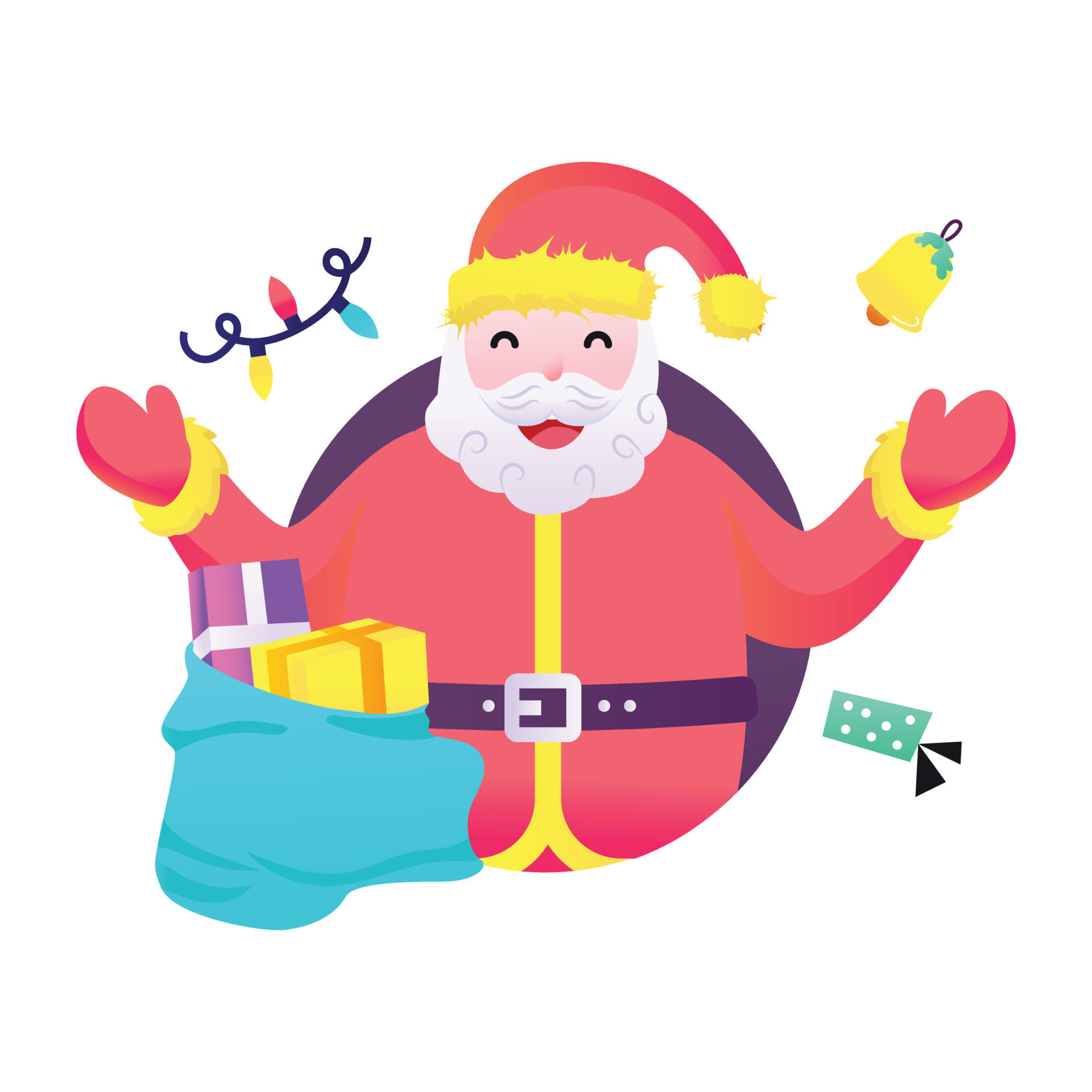 Santa Stuck chimney 4825005 Vector Art at Vecteezy