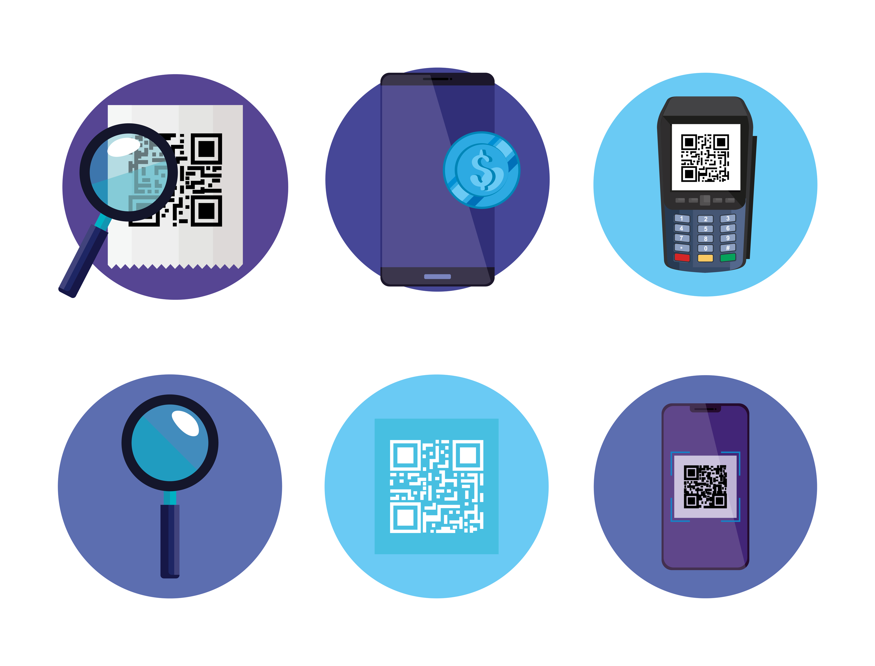 set scan qr code and icons 4832876 Vector Art at Vecteezy