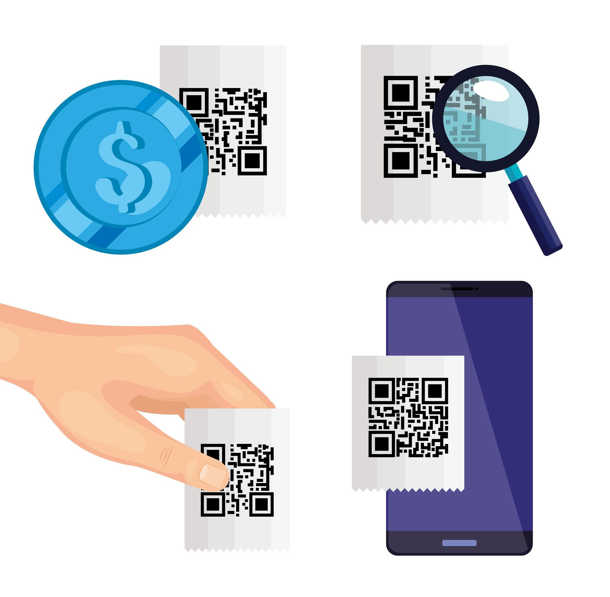 set scan qr code and icons 4832878 Vector Art at Vecteezy