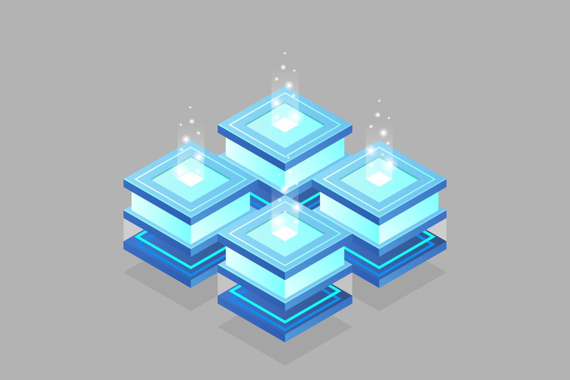 Server room isometric, Cloud storage data, Data center, Big data ...