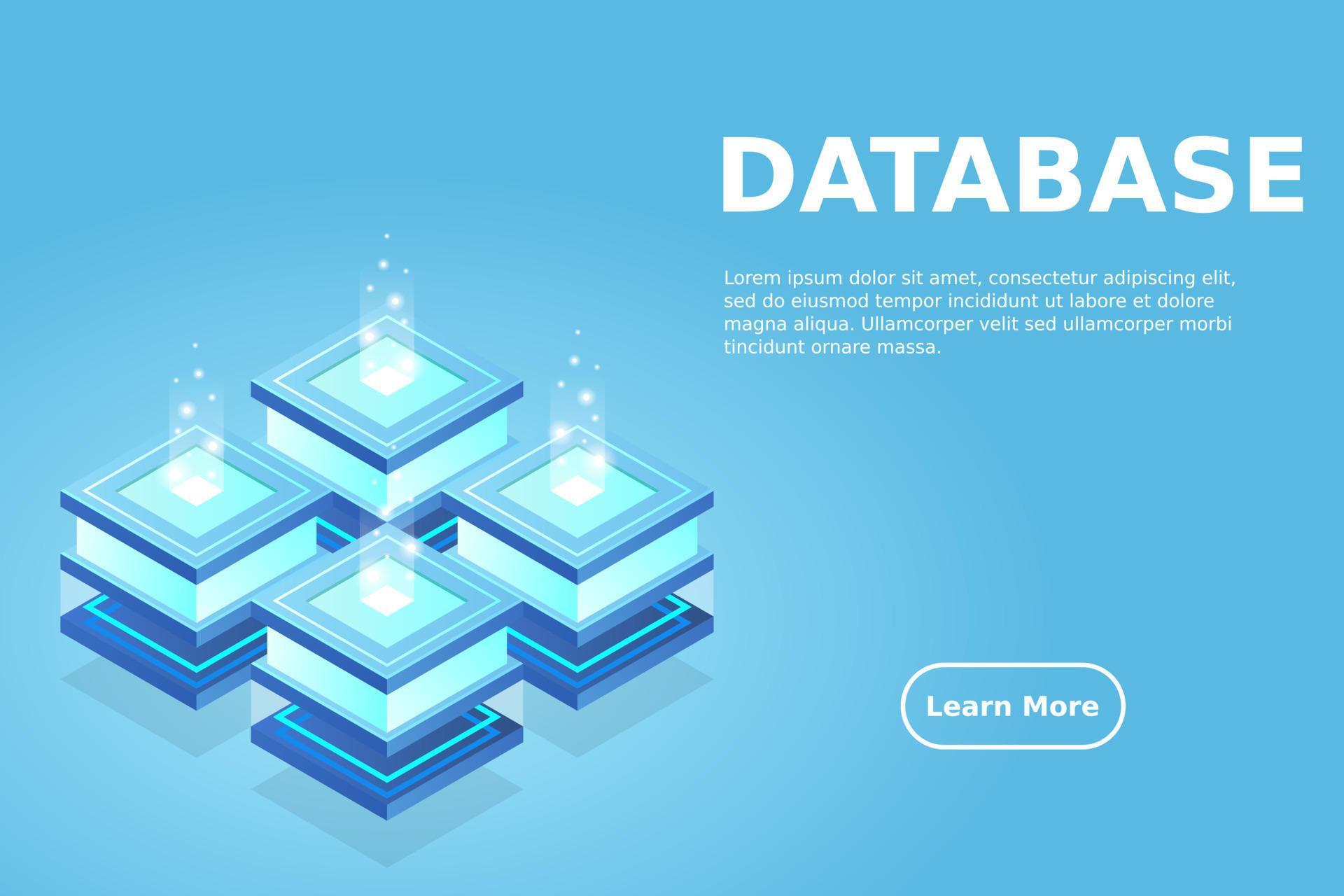 Server Room Isometric Cloud Storage Data Data Center Big Data Processing And Computing