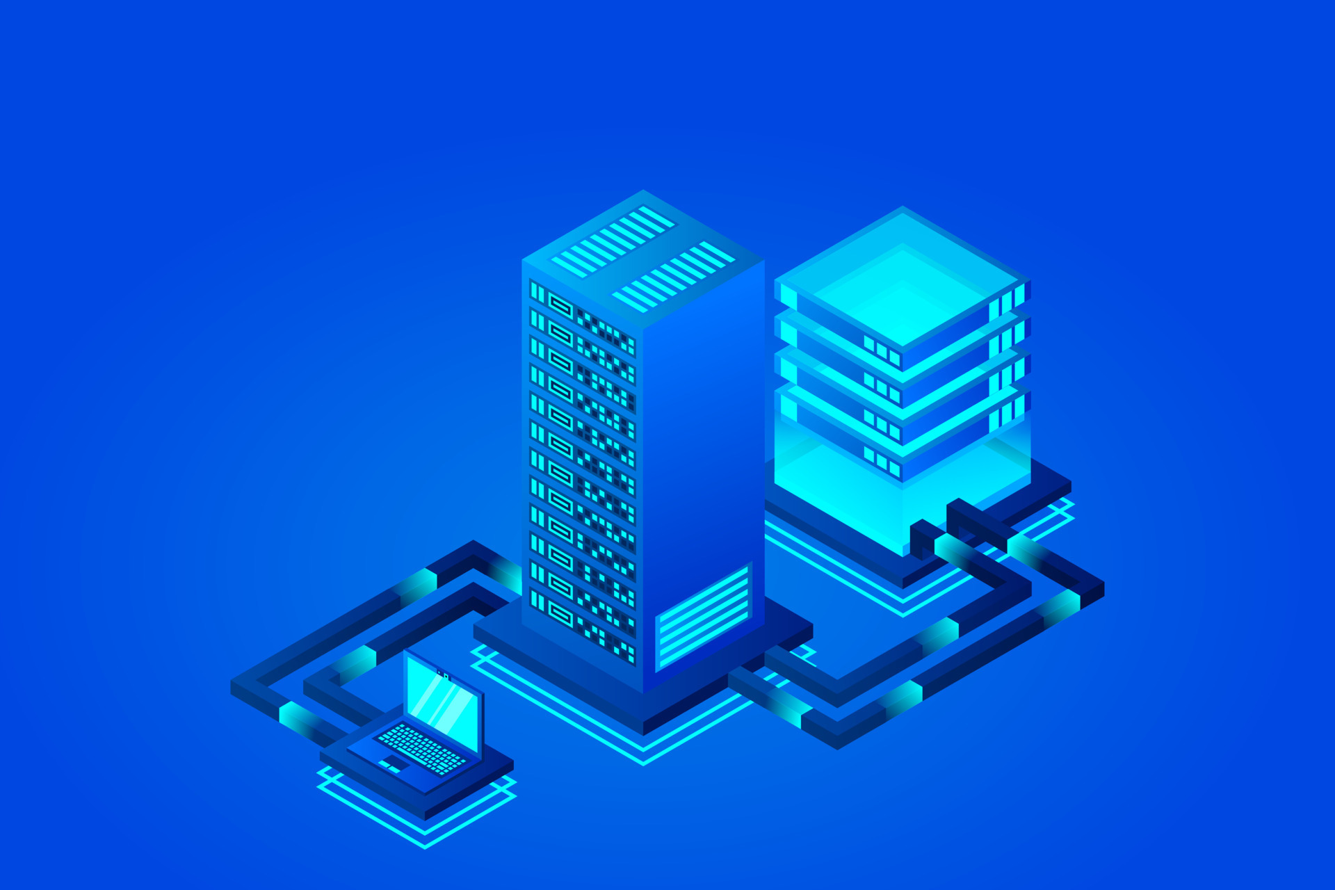 Transfer of user data to the server. Data hosting. Data flow. Data ...