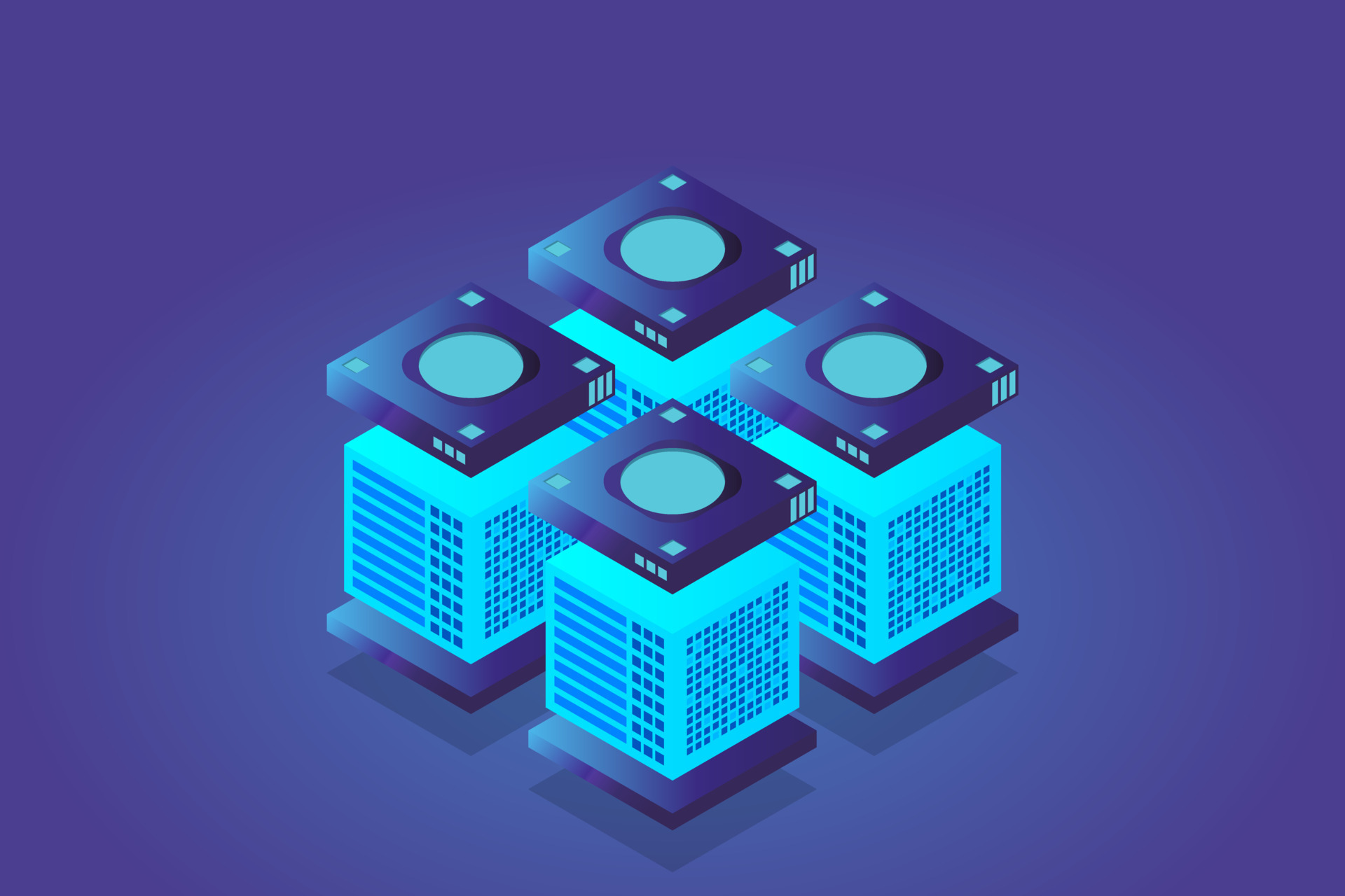 Concept of big data processing energy station of future server room ...