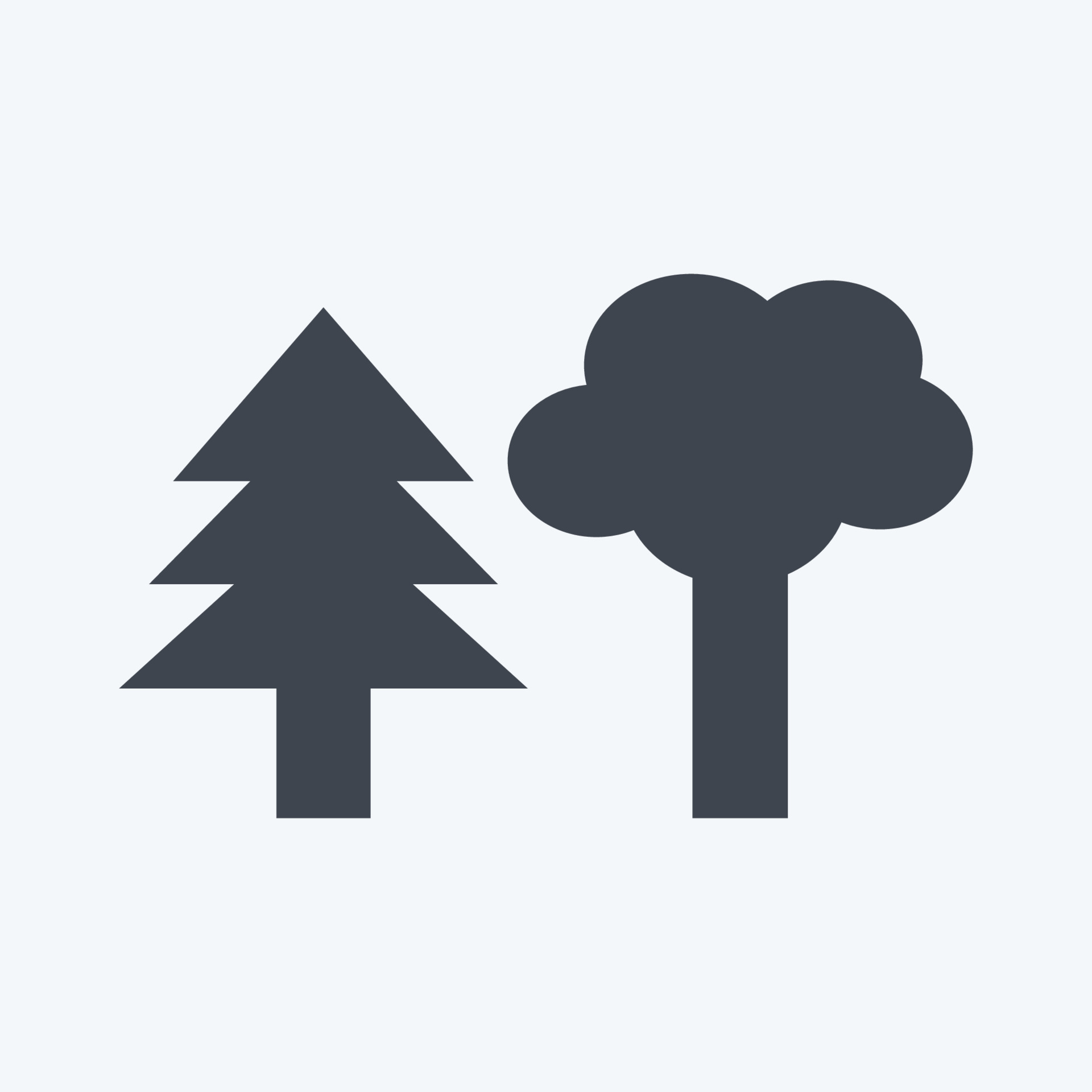 Icon Trees - Glyph Style- Simple illustration, Good for Prints ...