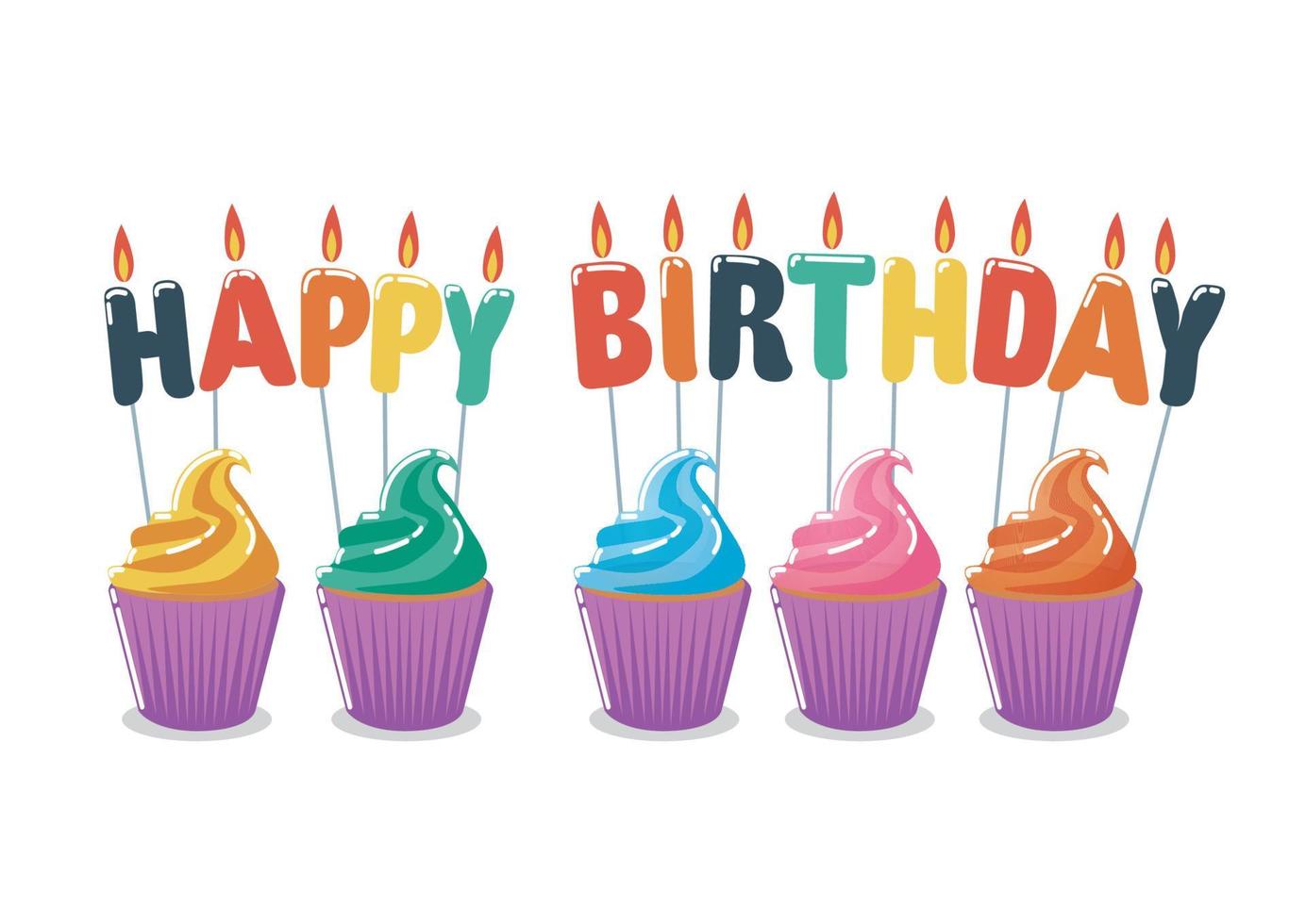 Happy Birthday Cupcake Clip Art