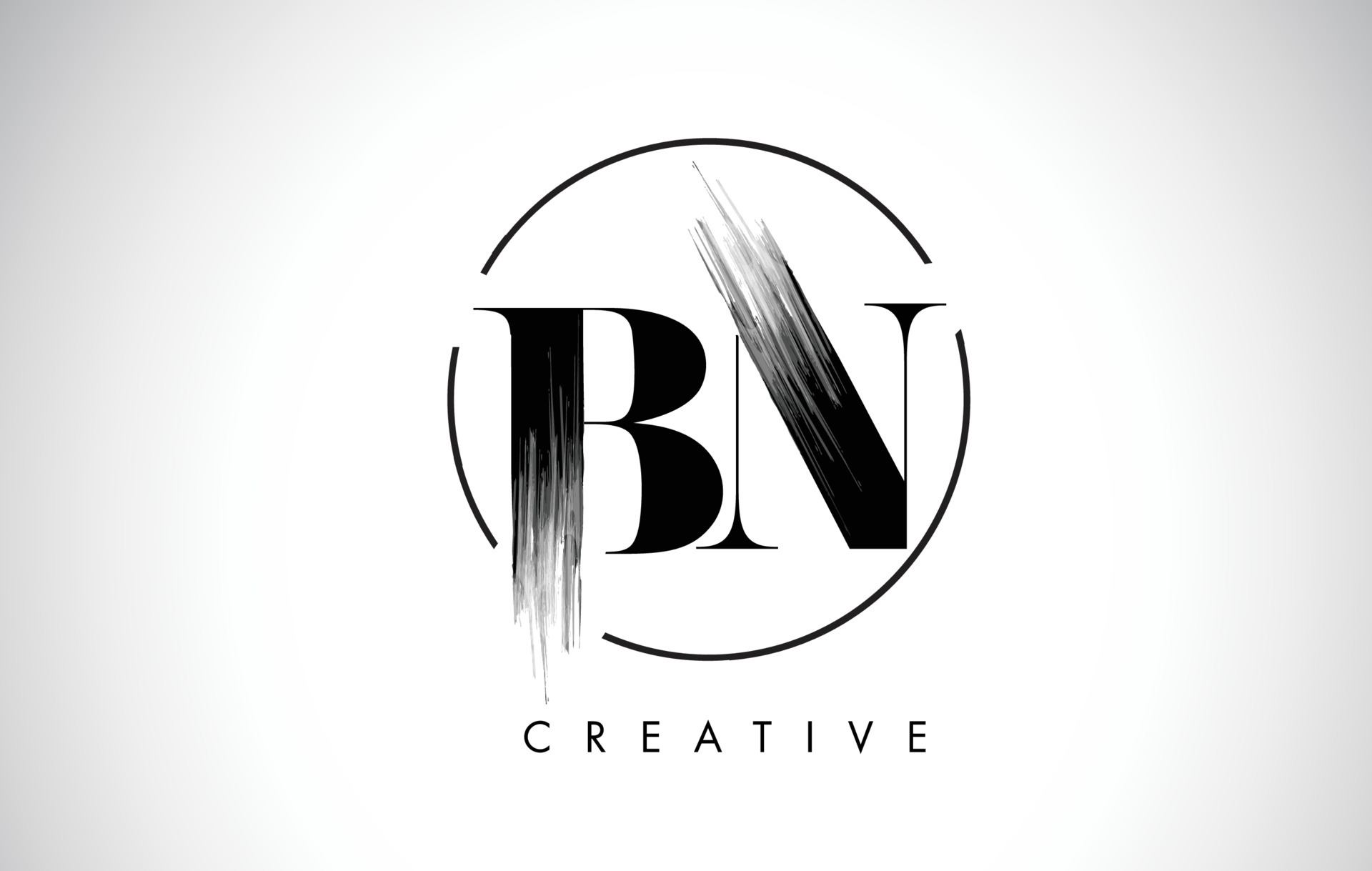BN Brush Stroke Letter Logo Design. Black Paint Logo Leters Icon. 4843476 Vector Art at Vecteezy
