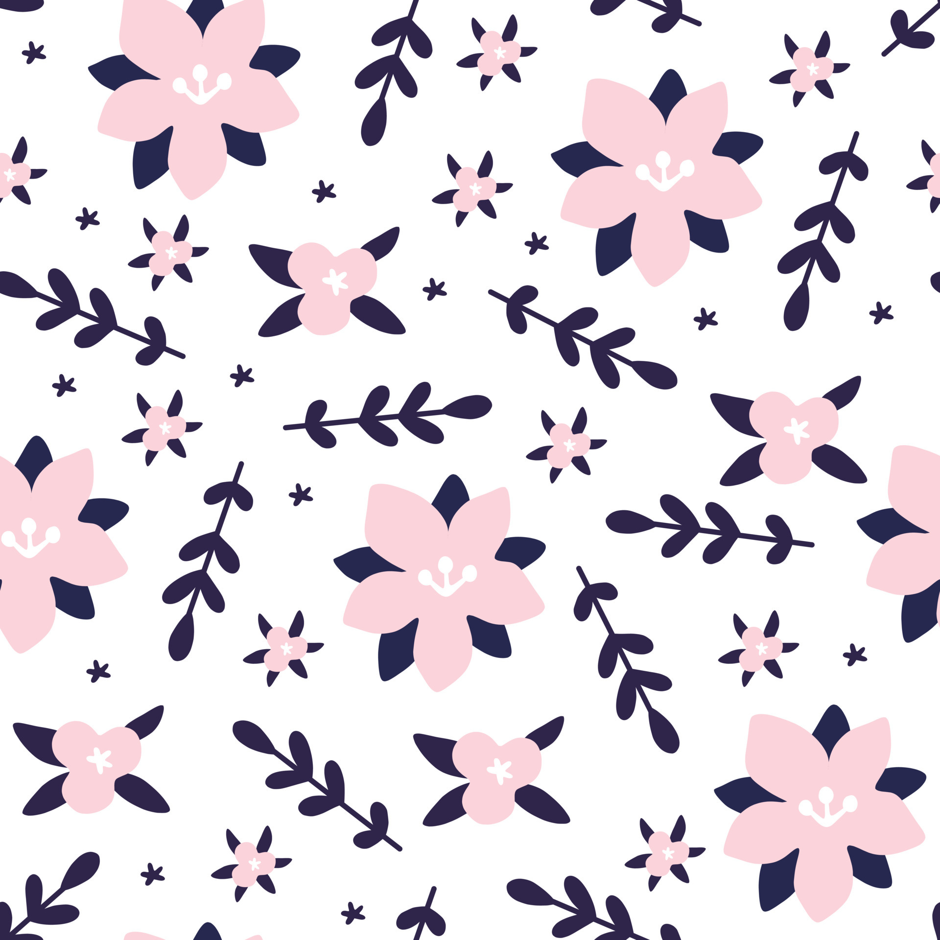 Floralie flower vector seamless pattern 4845800 Vector Art at Vecteezy