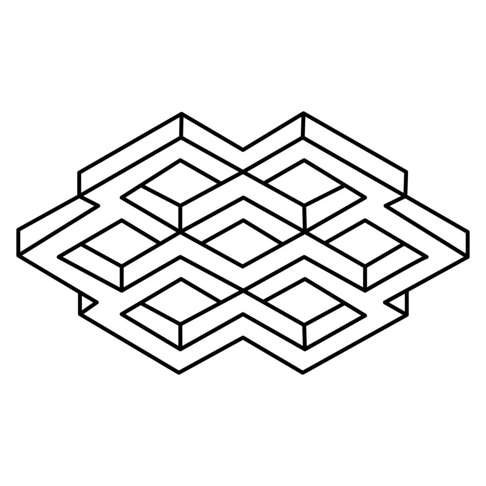 Abstract Geometric Object Sacred Geometry Figure Line Drawing Logo Design Optical Illusion