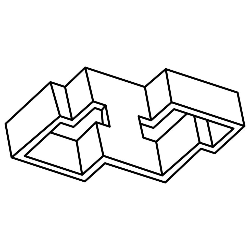 Impossible Shape Web Design Element Optical Illusion Objects Line Design Geometric Figures