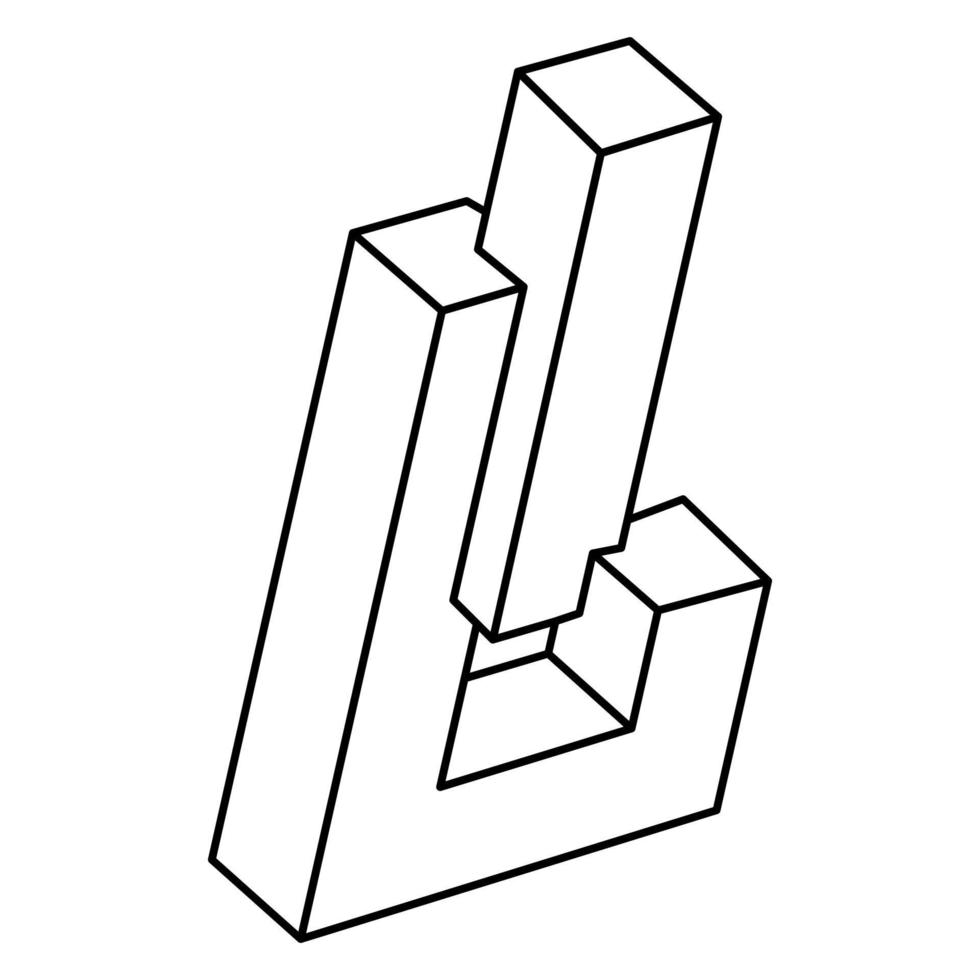 Optical Illusion Shape Unreal Geometric Object Vector Impossible Figure Sacred Geometry Line