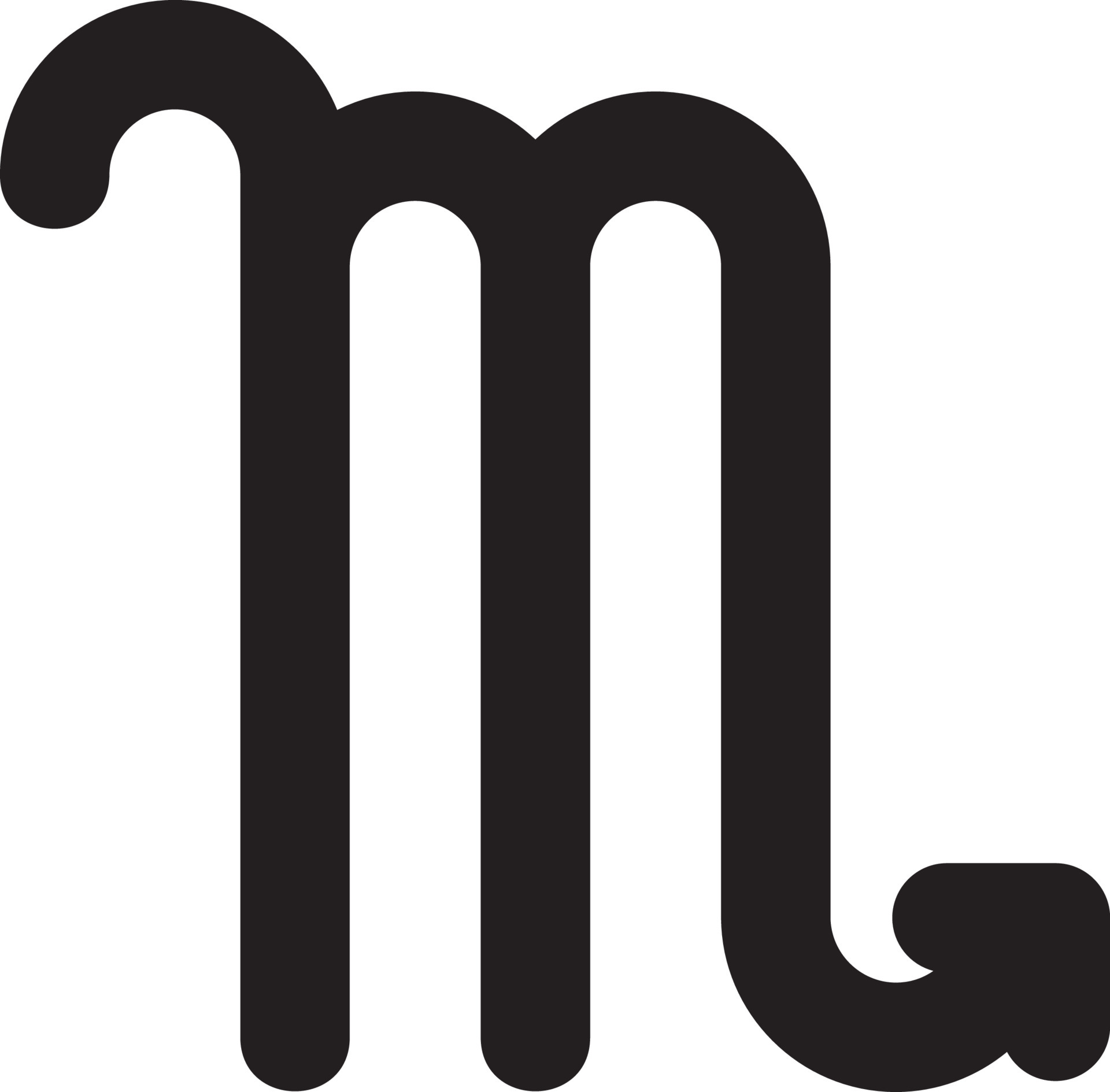Scorpio Zodiac Sign Symbol Simple 4849444 Vector Art At Vecteezy
