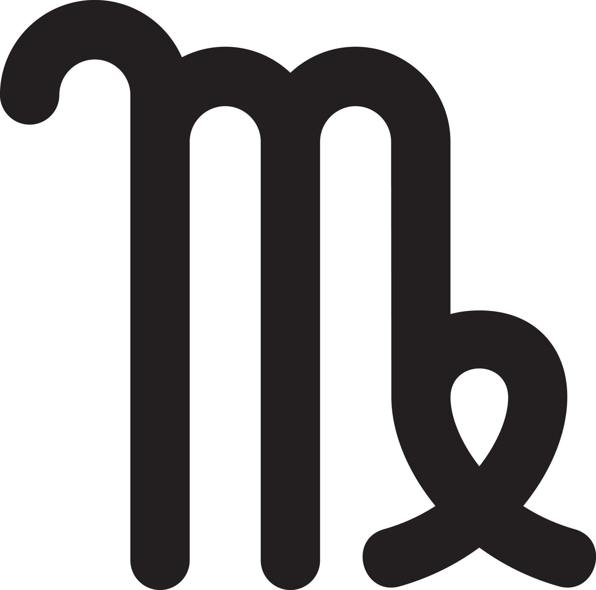 Virgo Zodiac Sign Symbol Simple 4849446 Vector Art At Vecteezy