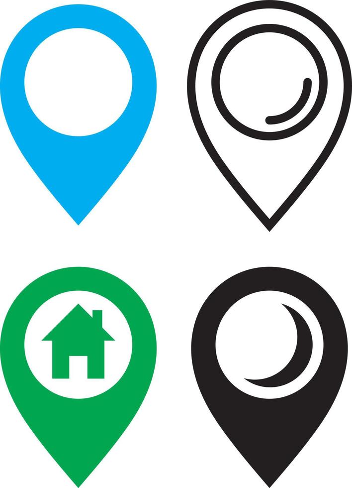 Map Pointer Location Icon Set 4849447 Vector Art At Vecteezy