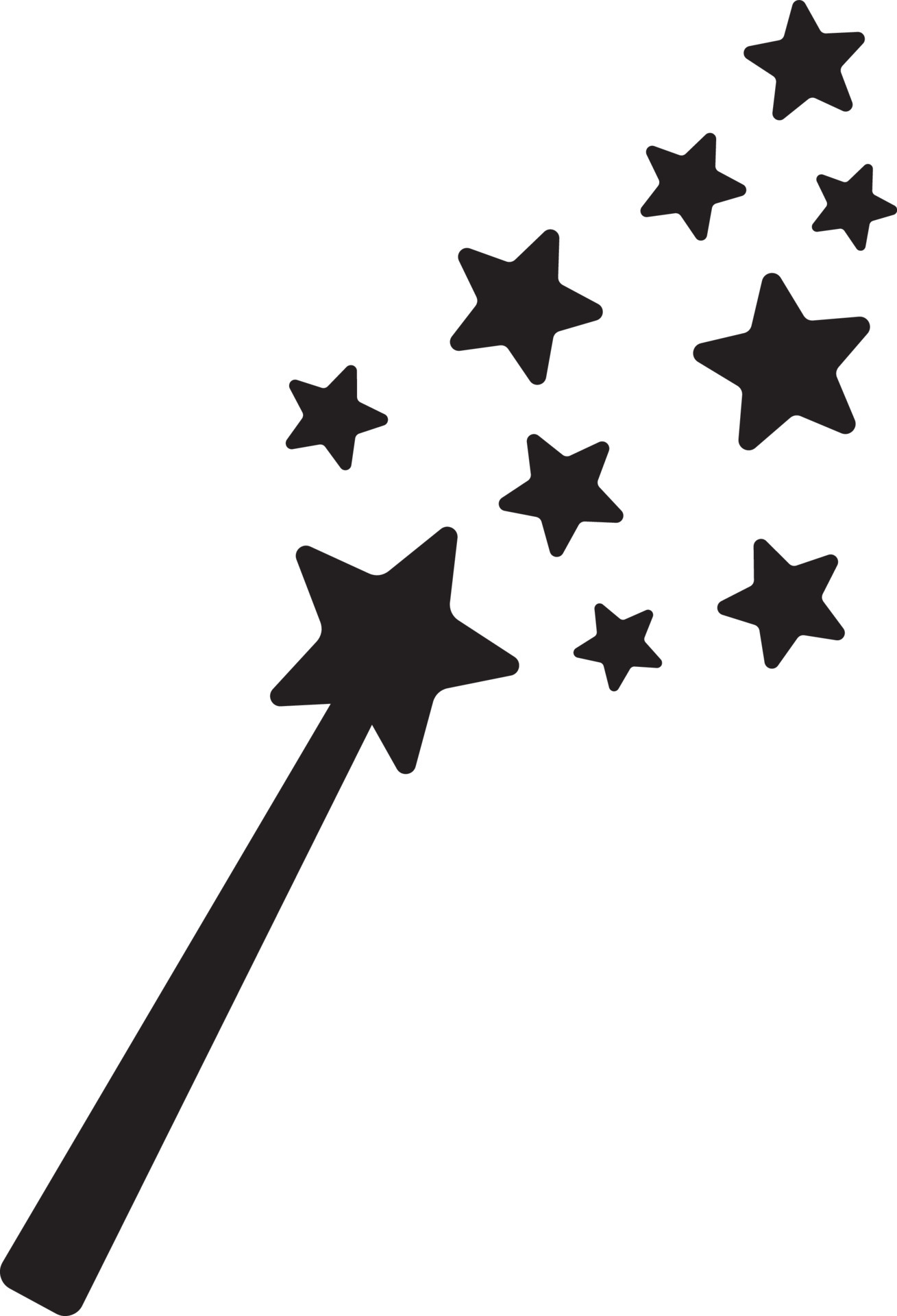 Magic wand silhouette with stars 4849562 Vector Art at Vecteezy Magic wand silhouette with stars 4849562 Vector Art at Vecteezy