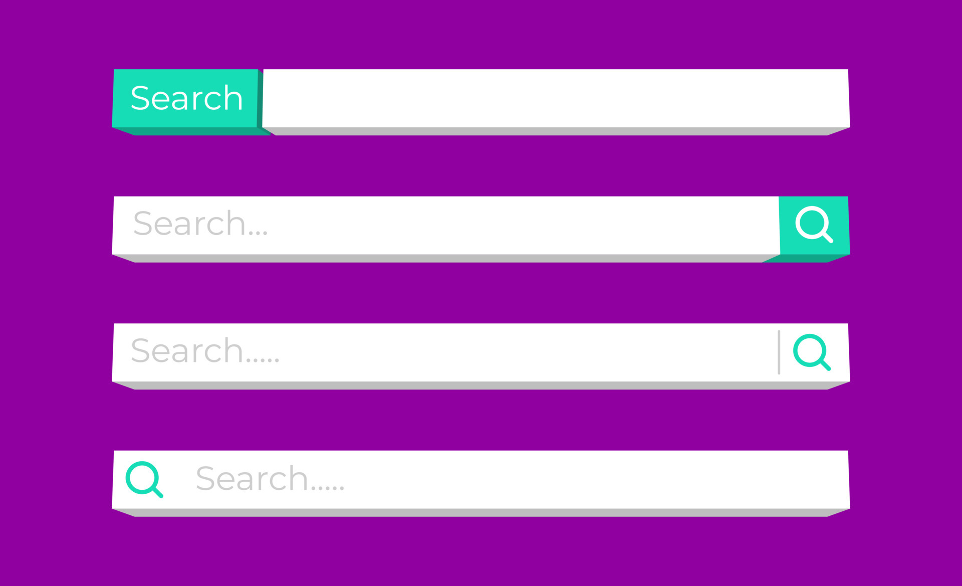 3d search bar icon collection set and sticker concept Banner. concept ...