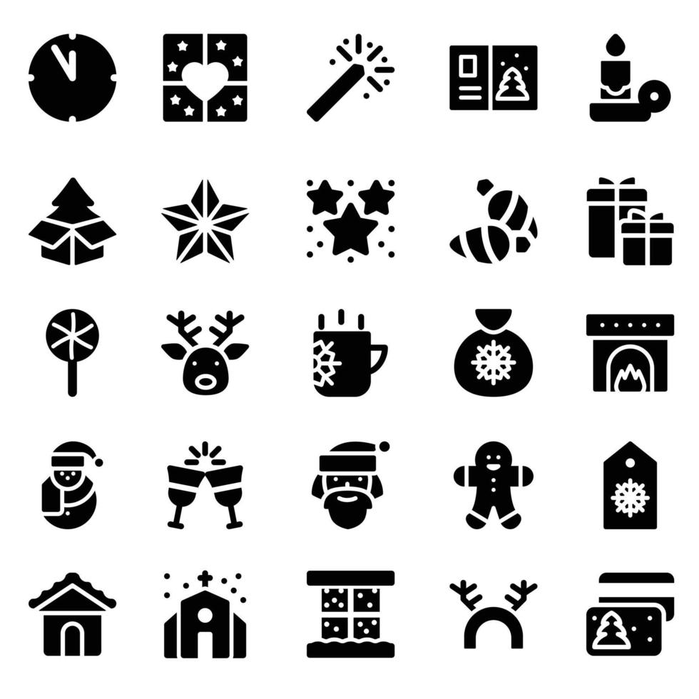 Christmas icons set. Vector illustrations. 4865969 Vector Art at Vecteezy Christmas icons set. Vector illustrations. 4865969 Vector Art at Vecteezy