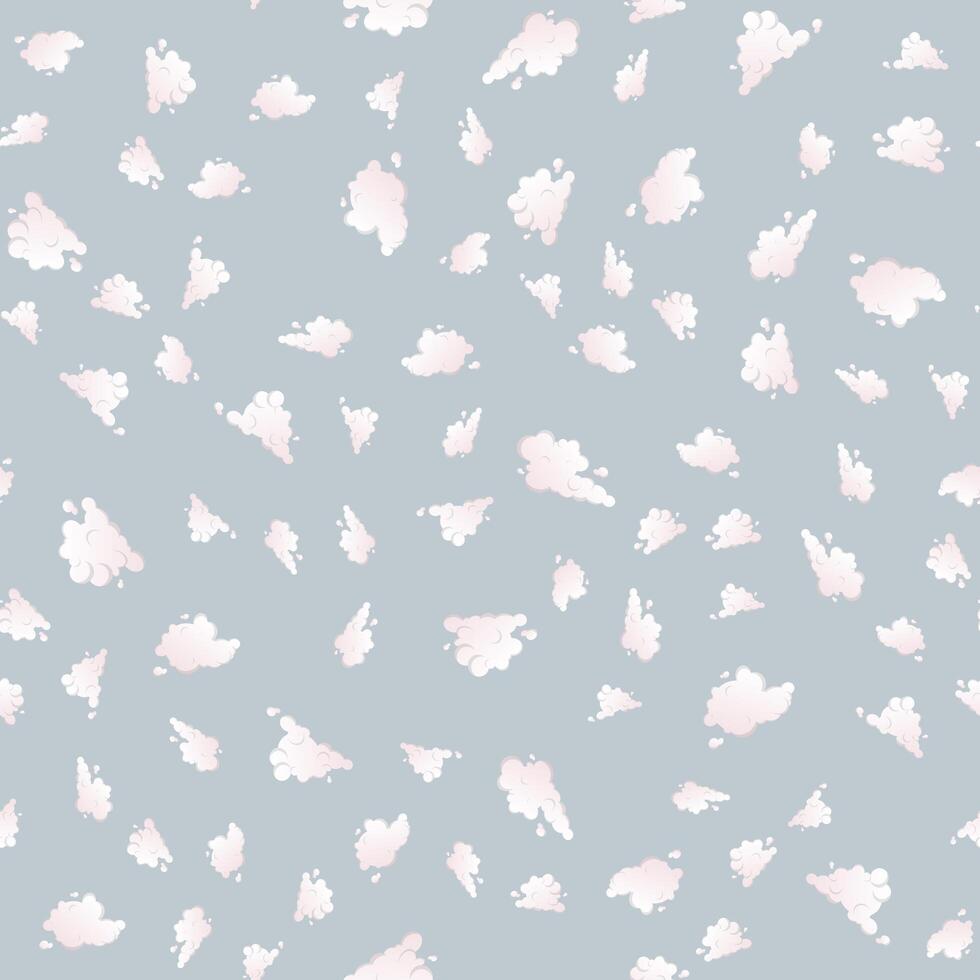 Seamless pattern with clouds. Vector illustration. 4867598 Vector Art ...