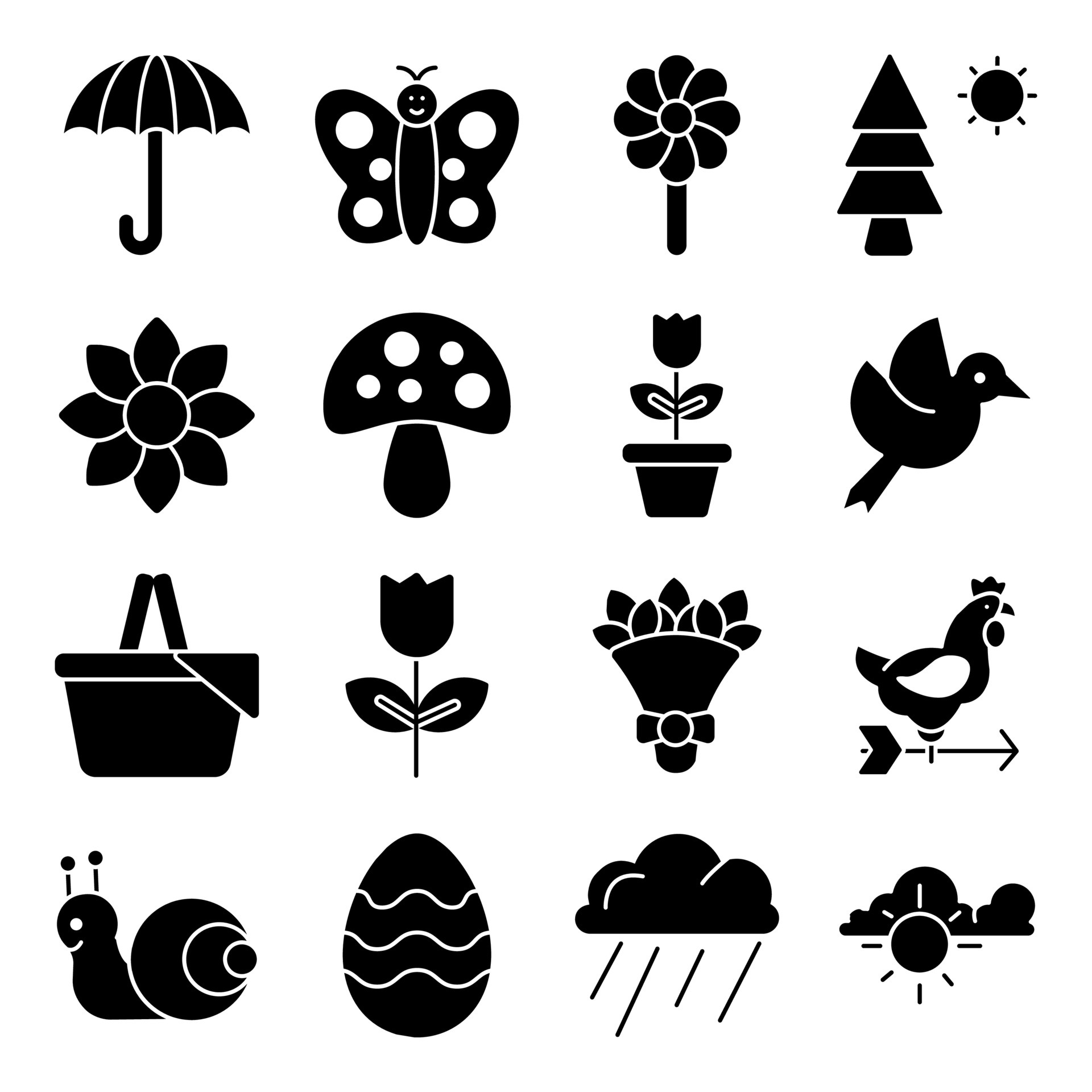 Pack of Spring 4870155 Vector Art at Vecteezy