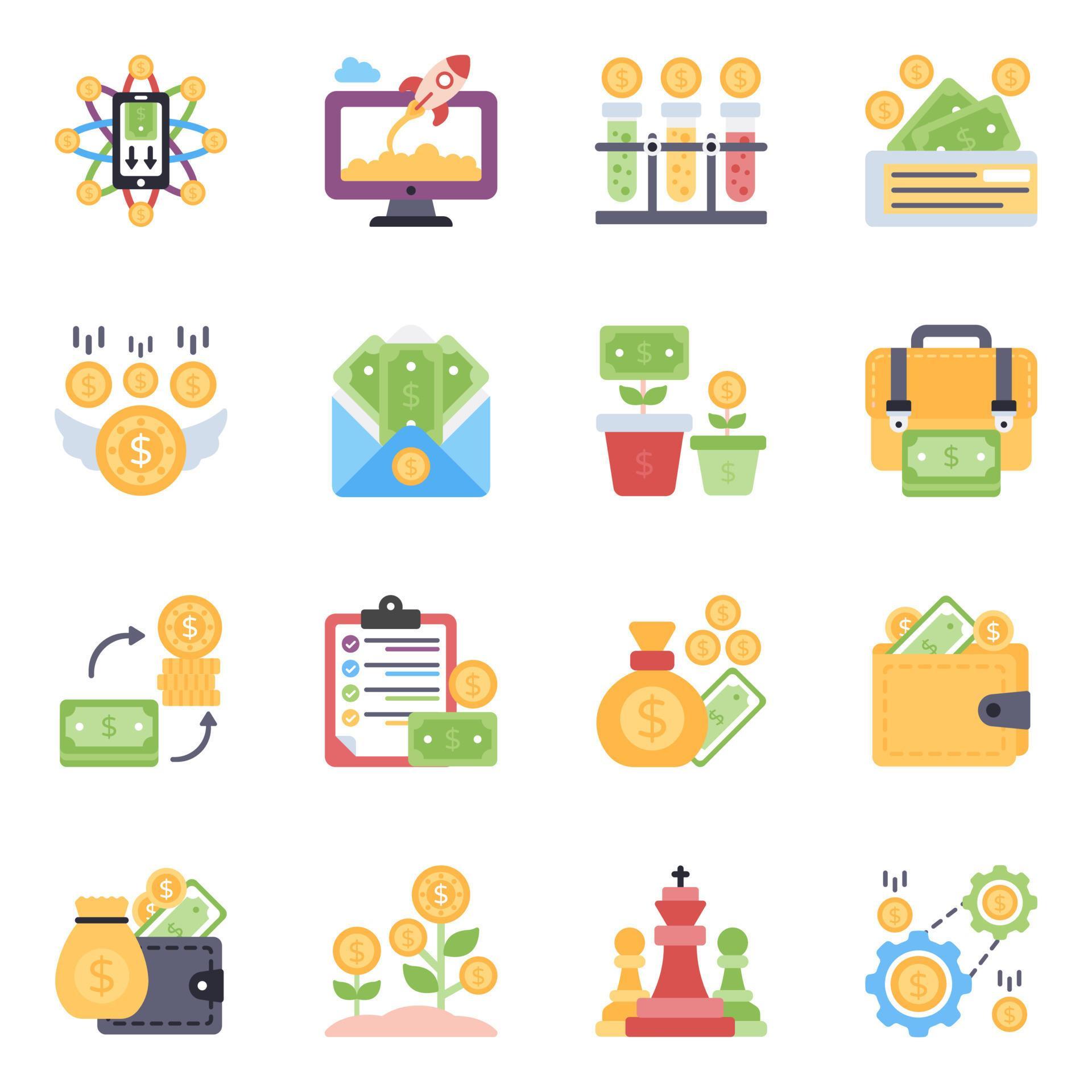 Pack of Finance 4870211 Vector Art at Vecteezy