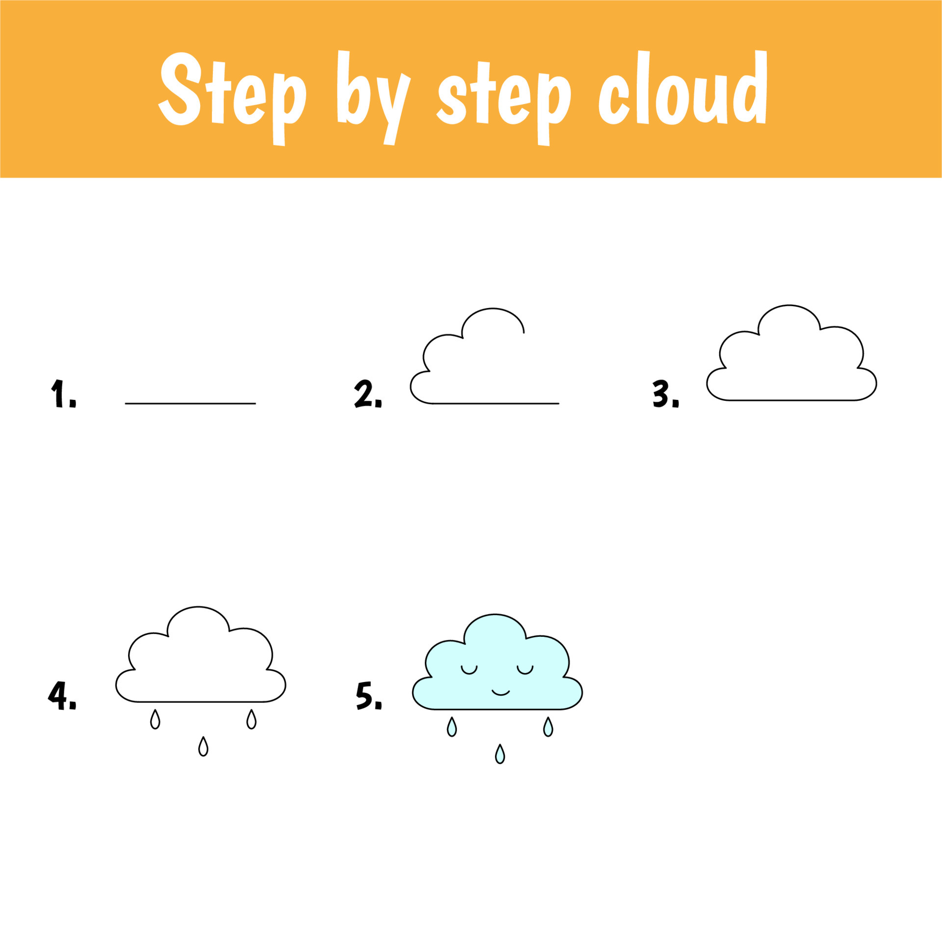 How To Draw Easy Clouds