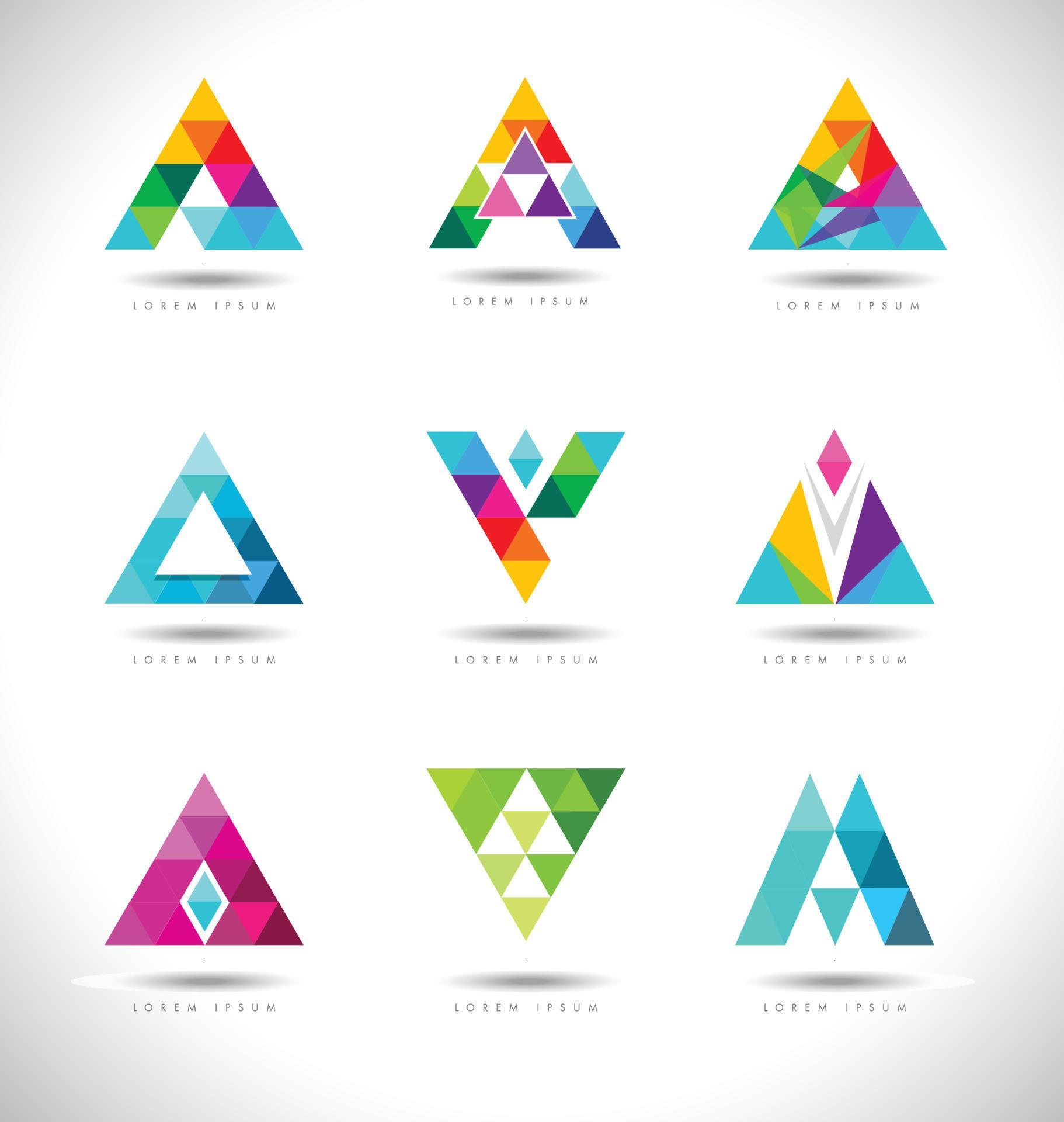 Abstract Triangles Design Icons Elements 4872594 Vector Art at Vecteezy