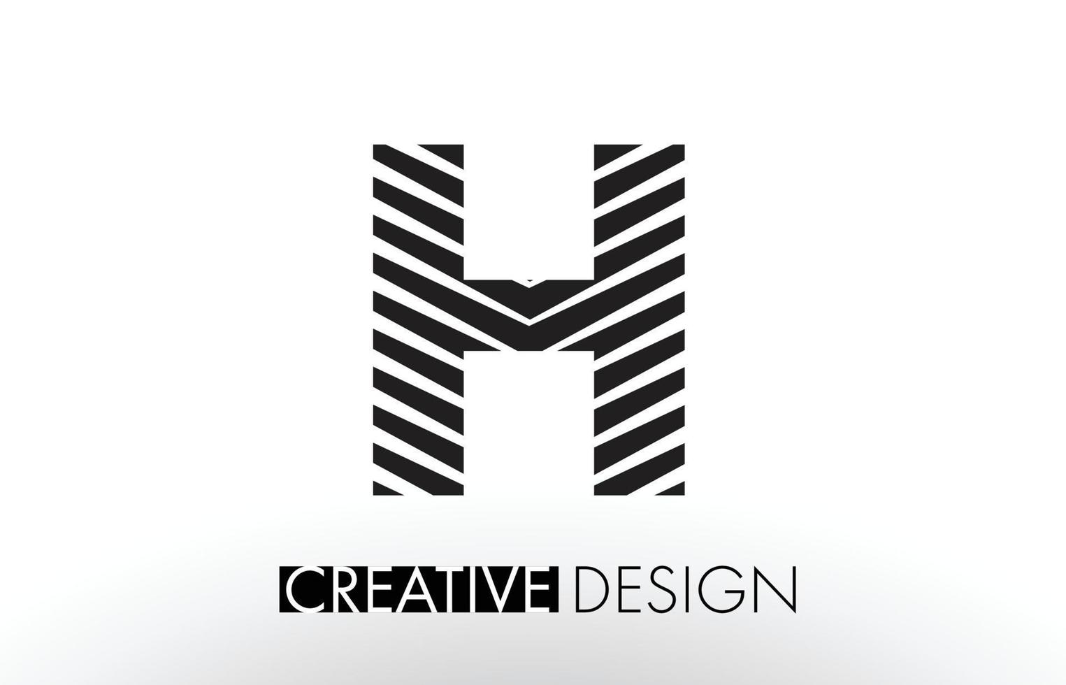H Lines Letter Design With Creative Elegant Zebra 4873872 Vector Art At Vecteezy