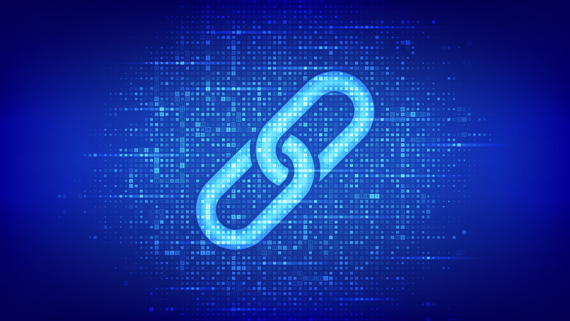 Link Icon Made With Binary Code Blockchain Technology Cooperation 9164