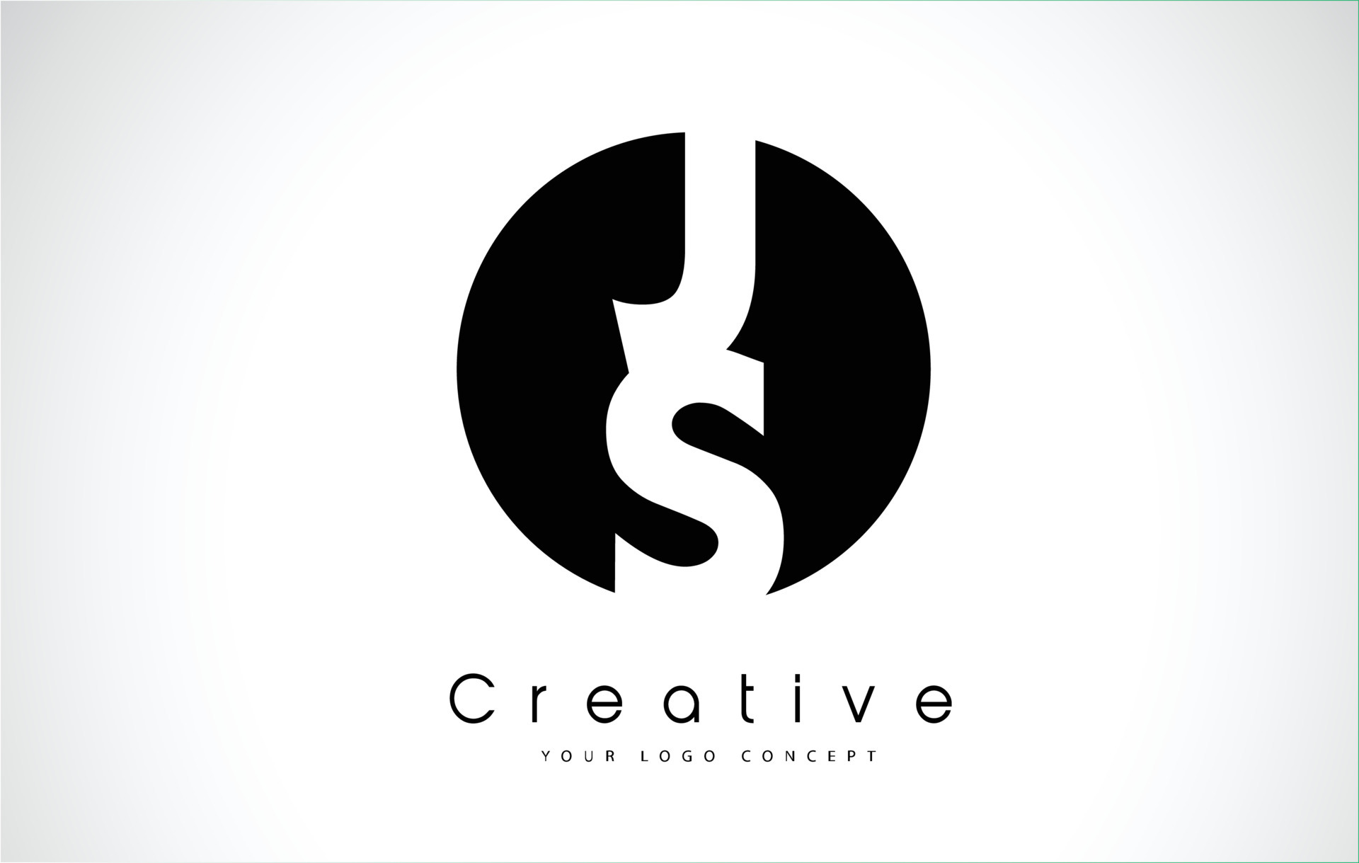 JS Letter Logo Design inside a Black Circle 4900213 Vector Art at Vecteezy