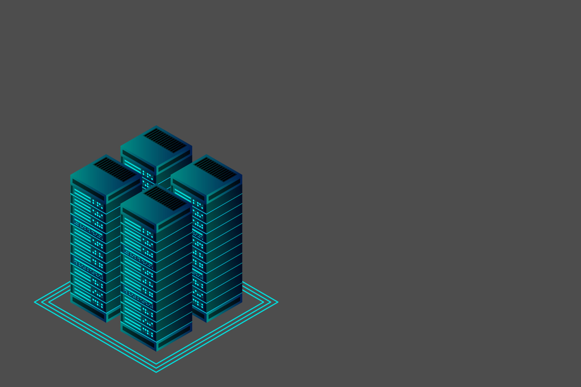 Server Room Isometric Vector Futuristic Technology Of Data Protection And Processing 4901828