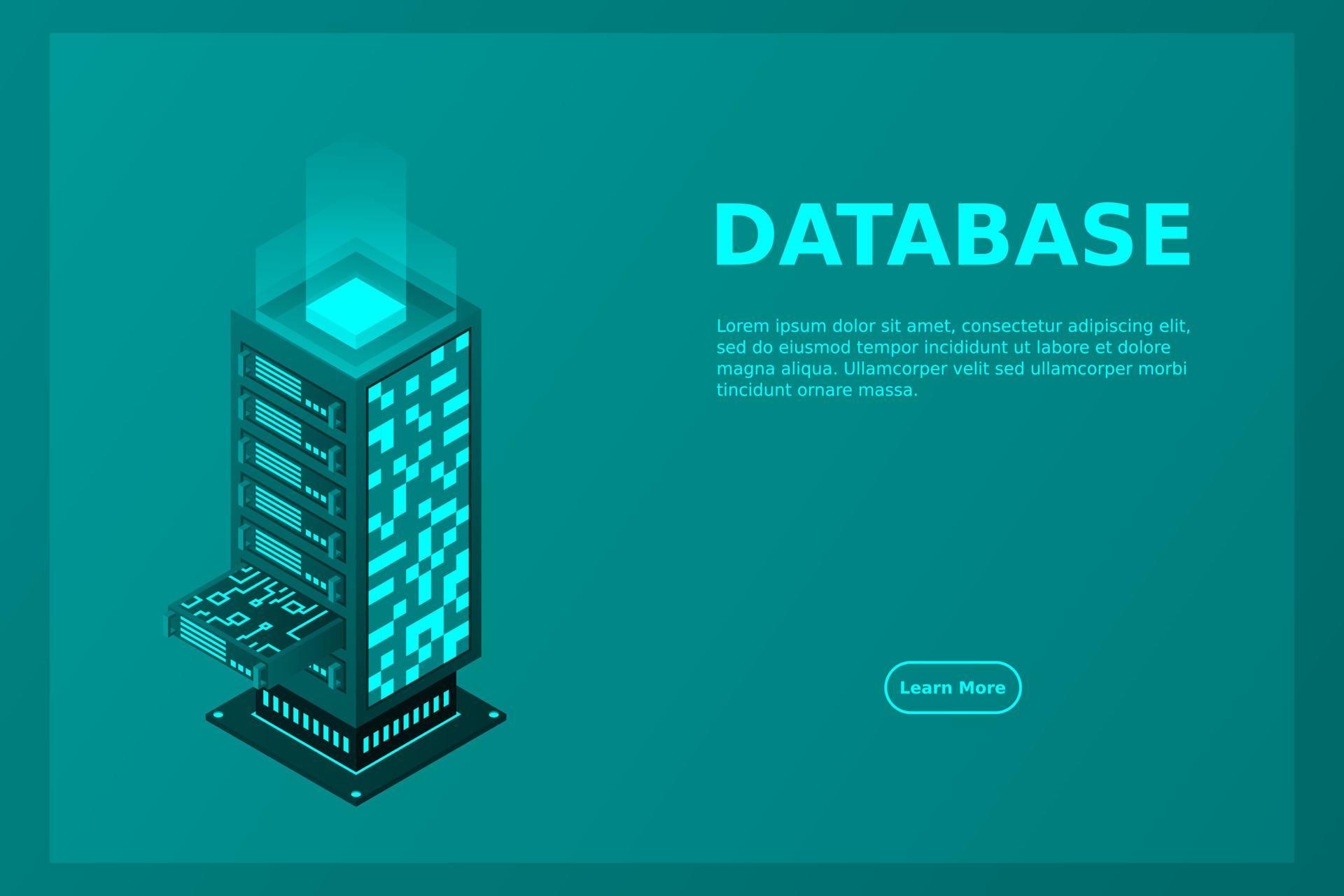 Datacenter Isometric Vector Illustration Abstract 3d Hosting Server Or Data Center Room