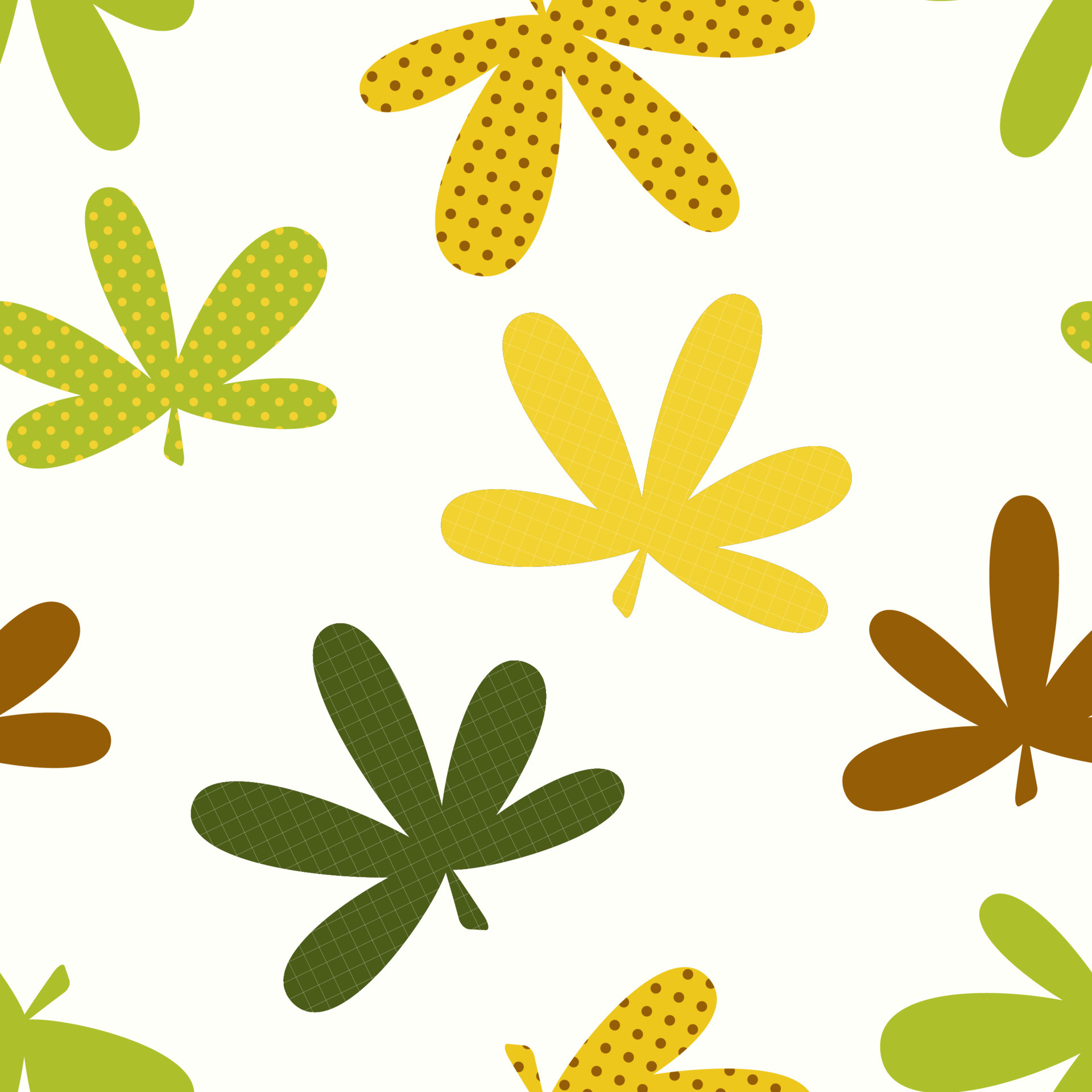 Abstract Natural Leaves Seamless Pattern Background 4905989 Vector Art ...